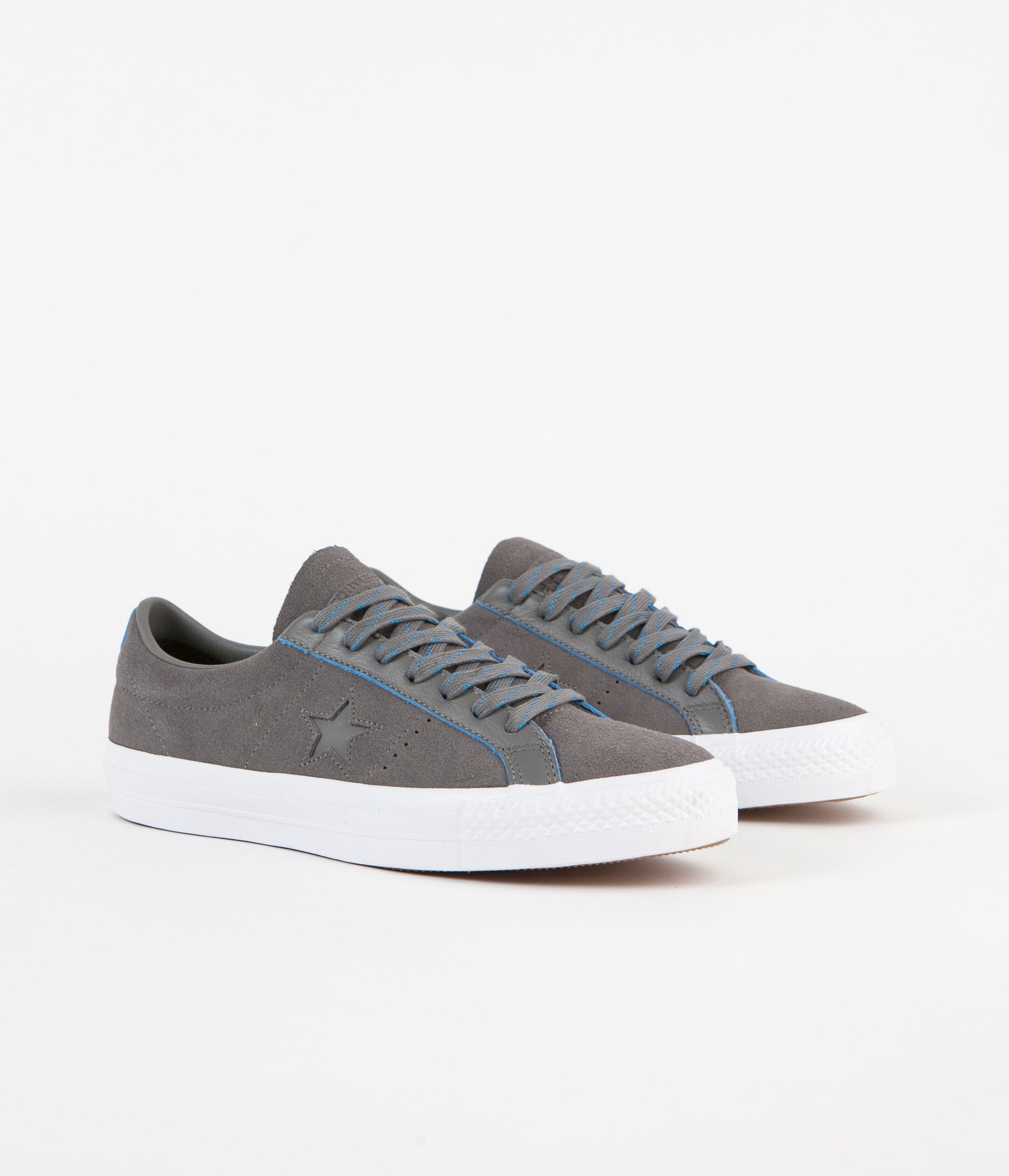 Converse One Star Pro Ox Shoes - Charcoal Grey / Soar / White | Flatspot