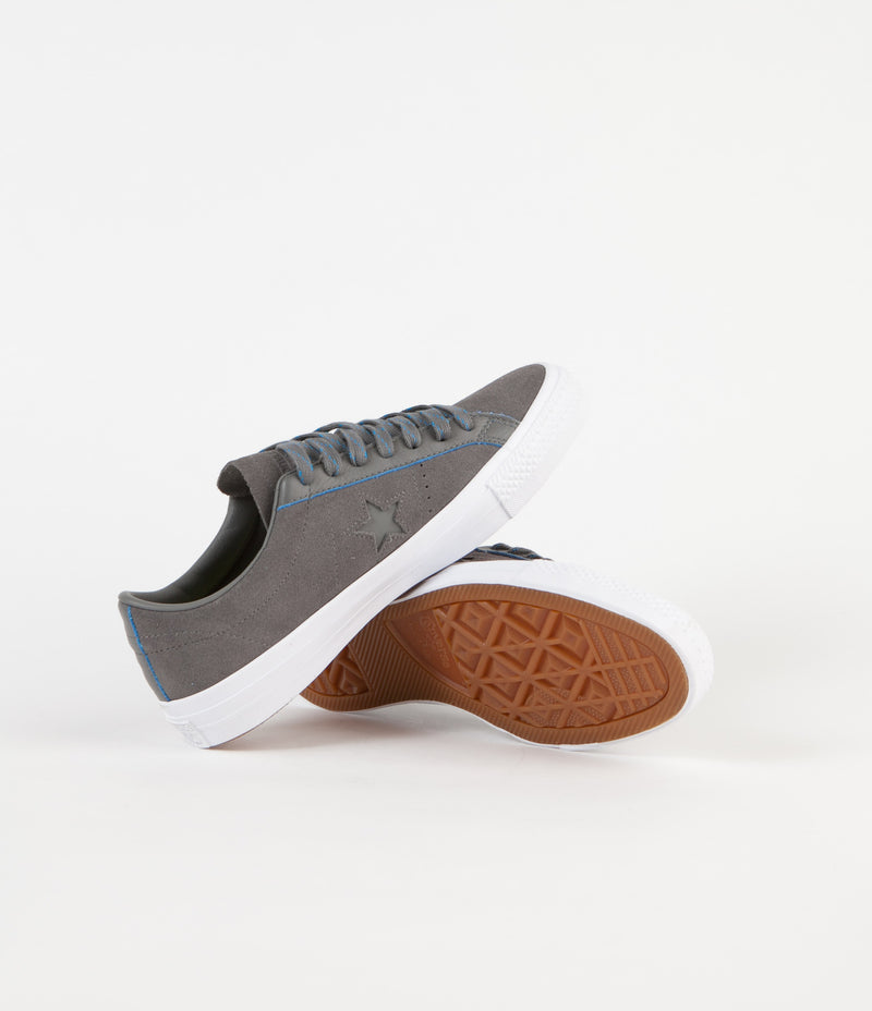 Converse One Star Pro Ox Shoes - Charcoal Grey / Soar / White | Flatspot