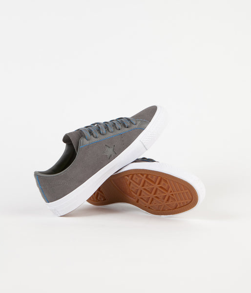 Converse One Star Pro Ox Shoes - Charcoal Grey / Soar / White | Flatspot