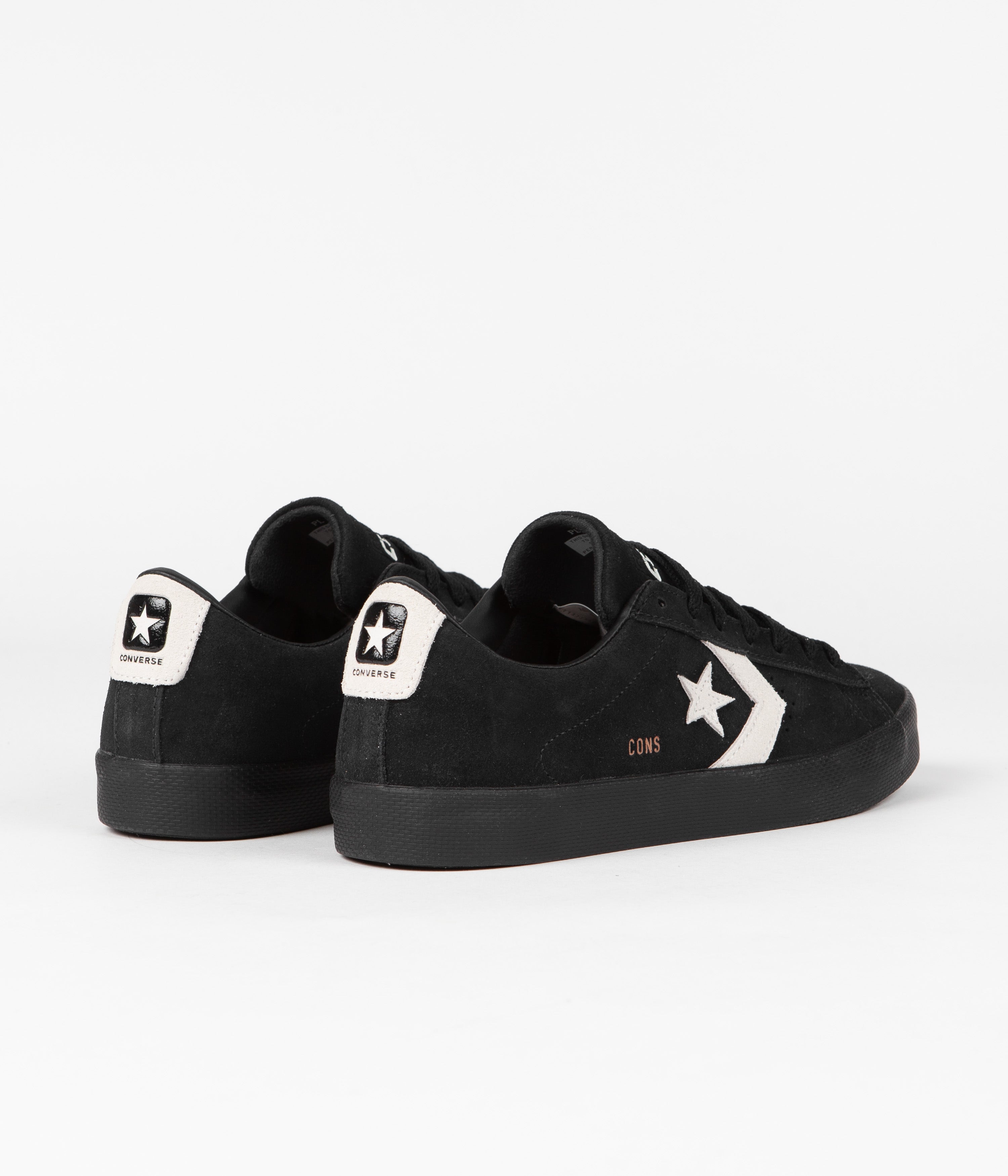 Converse Pro Leather Vulcanized Pro Ox Shoes - Black / Egret / Black ...