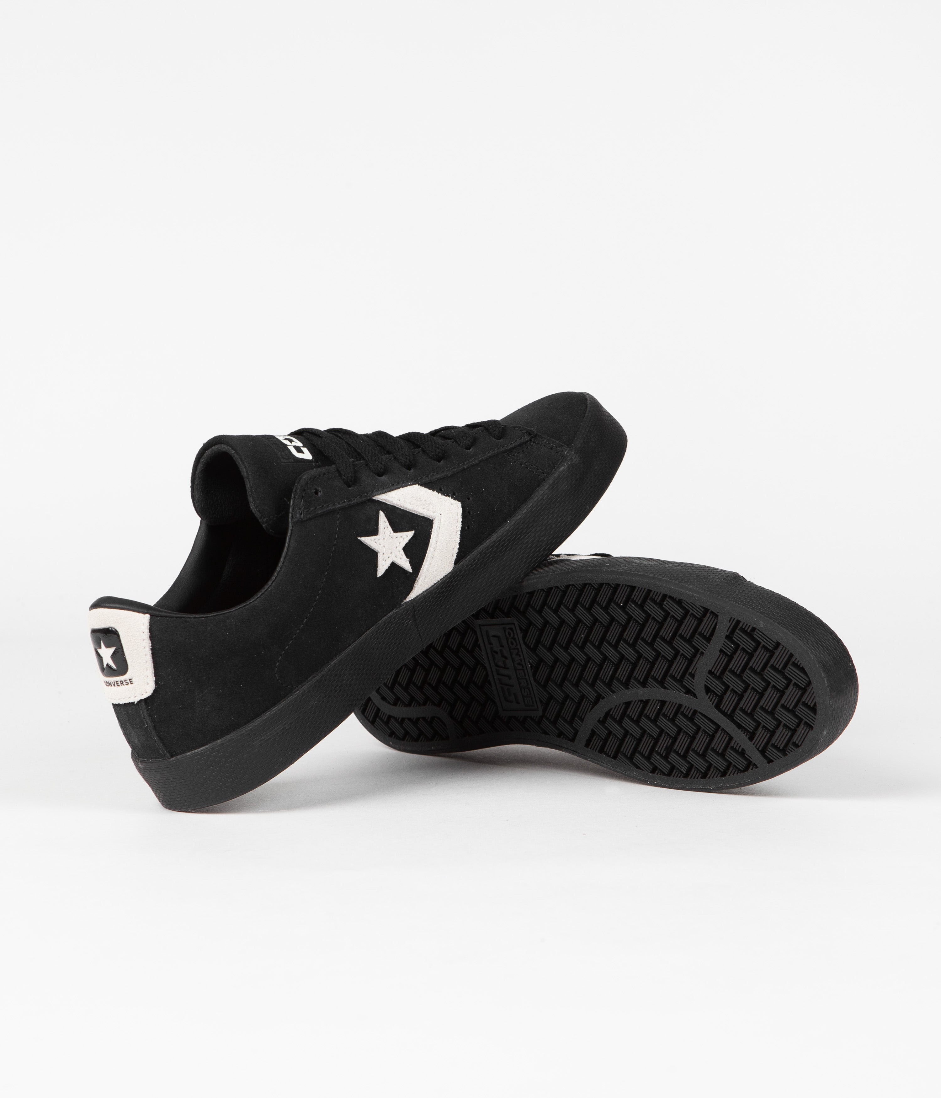 Converse Pro Leather Vulcanized Pro Ox Shoes - Black / Egret / Black ...