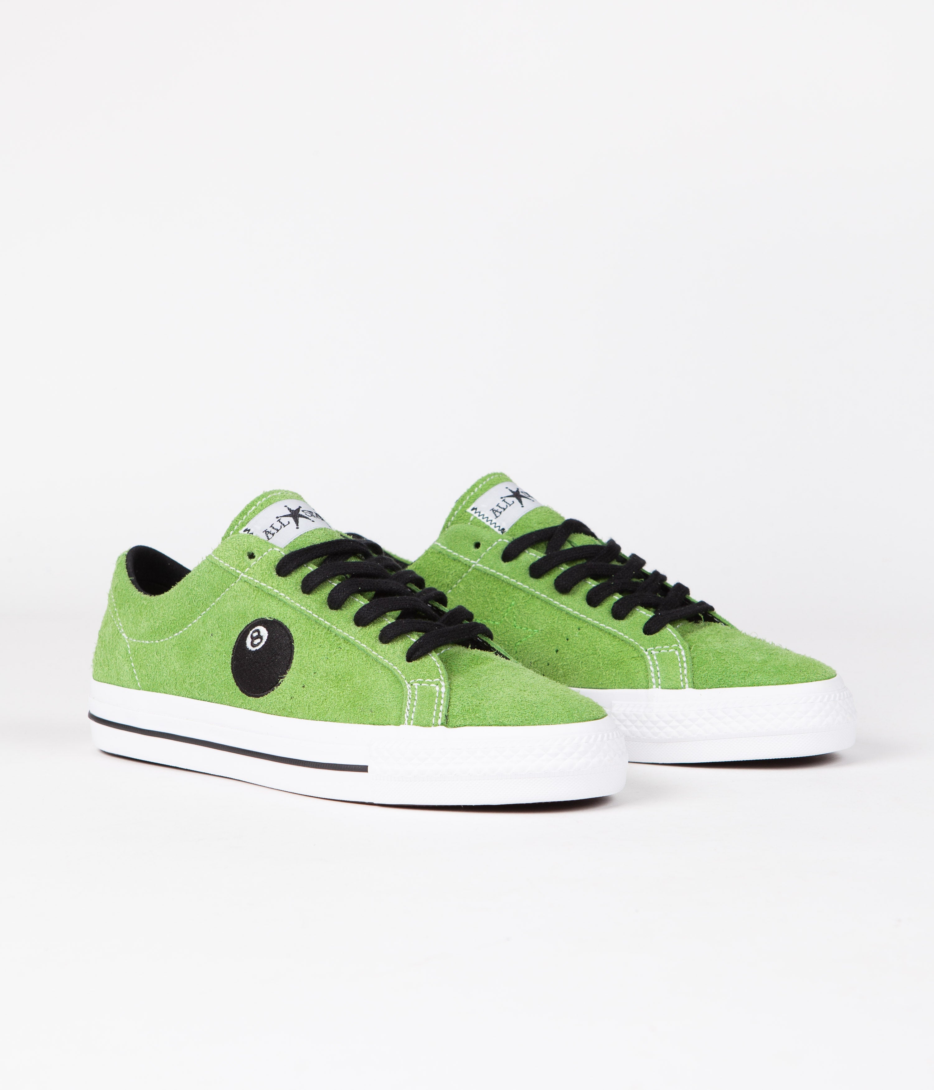 Converse x Stussy One Star Pro Ox Shoes - Green Flash / White / Black ...