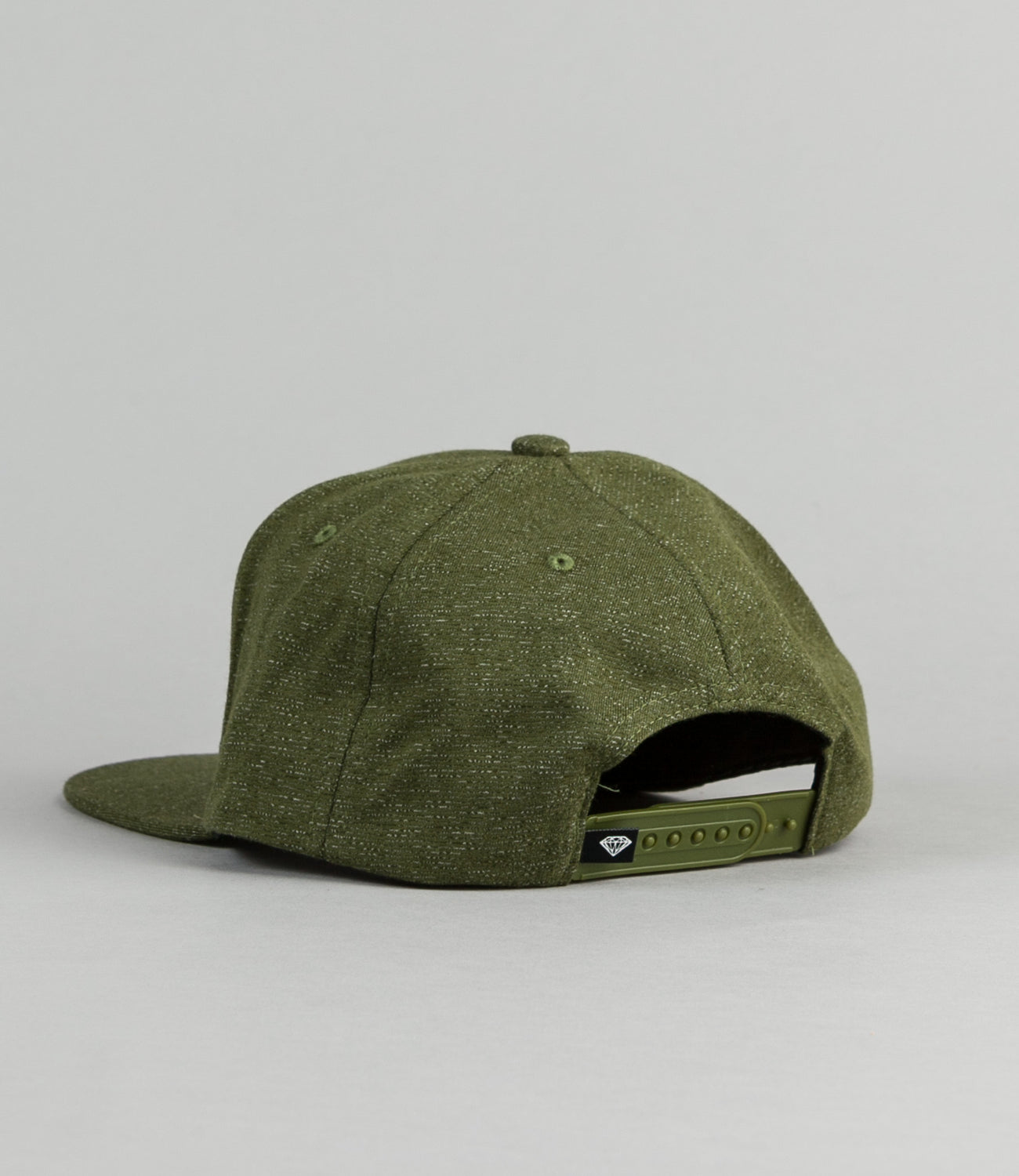Diamond Snapback Cap - Speckle Olive | Flatspot