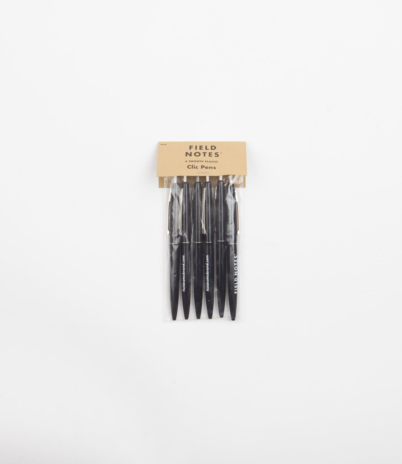 Field Notes Clic Pens (6 Pack) - Black | Flatspot