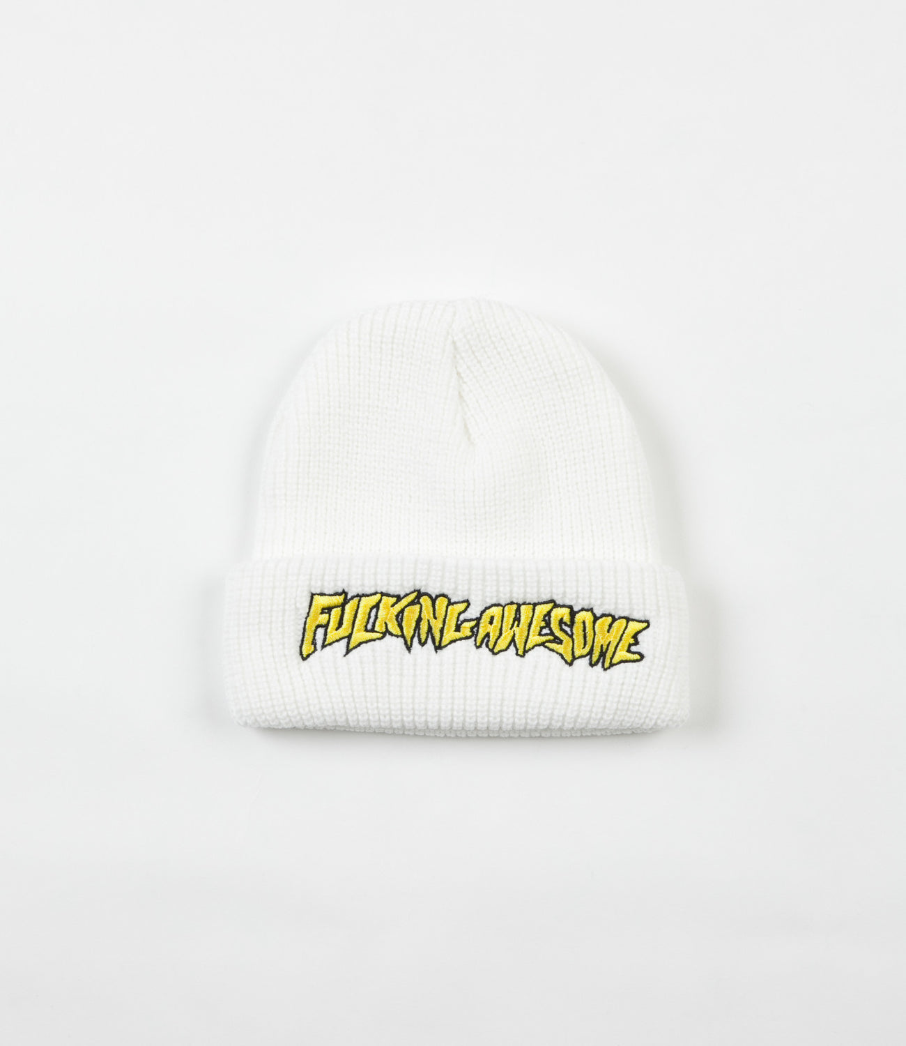 Fucking Awesome FA Beanie - White | Flatspot