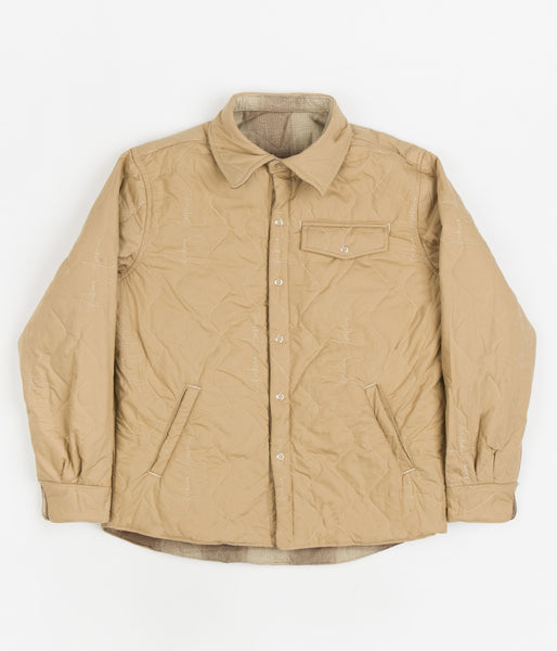 Fucking Awesome Lightweight Reversible Flannel Jacket - Tan / Brown ...