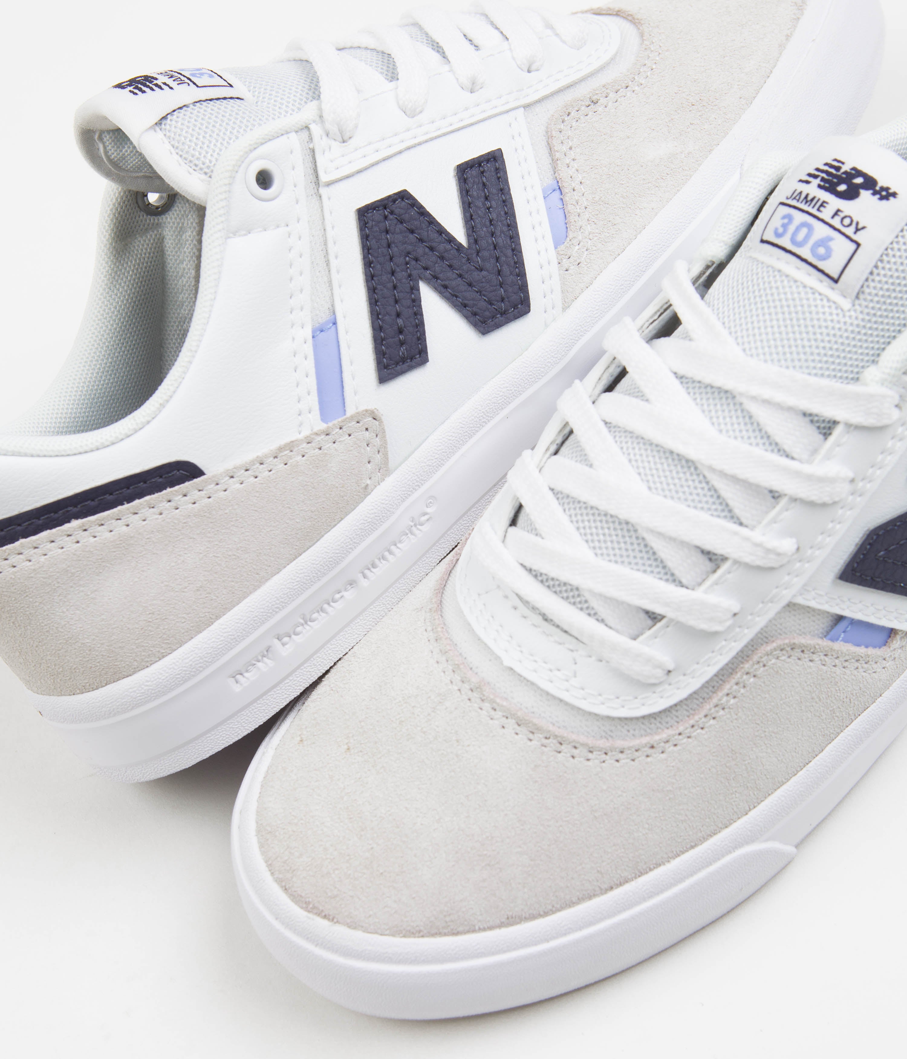 New Balance Numeric 306 Jamie Foy Shoes - White / Navy | Flatspot