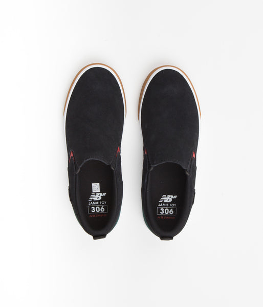 New Balance Numeric 306 Jamie Foy Slip On Shoes - Black / White | Flatspot