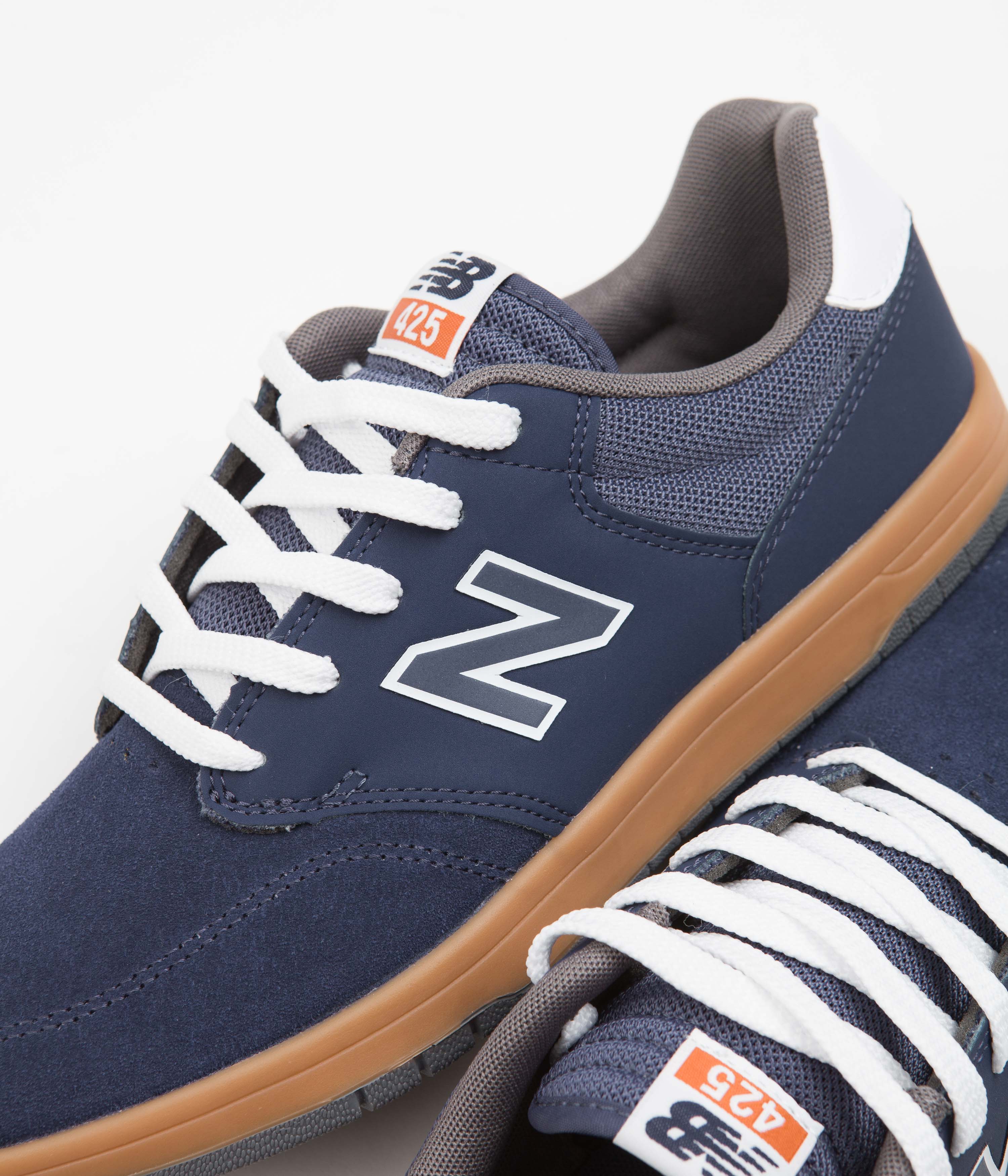 New Balance Numeric 425 Shoes - Navy / Atomic Yellow | Flatspot