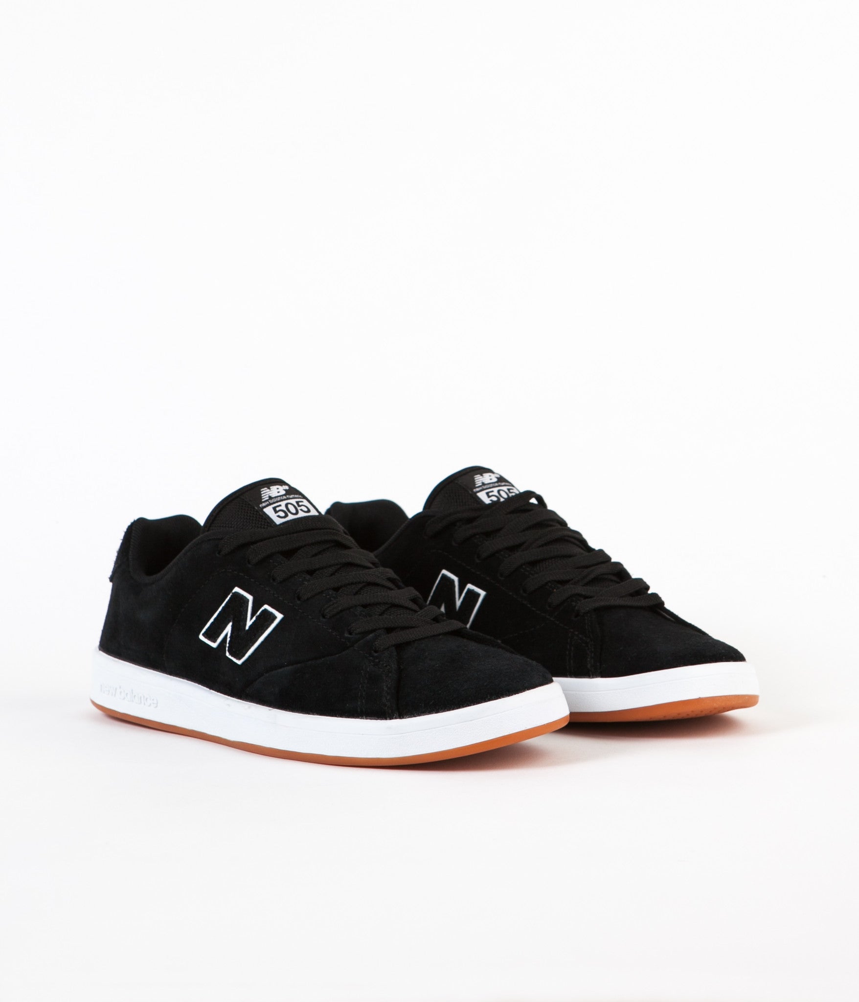 New Balance Numeric 505 Shoes - Black / White | Flatspot