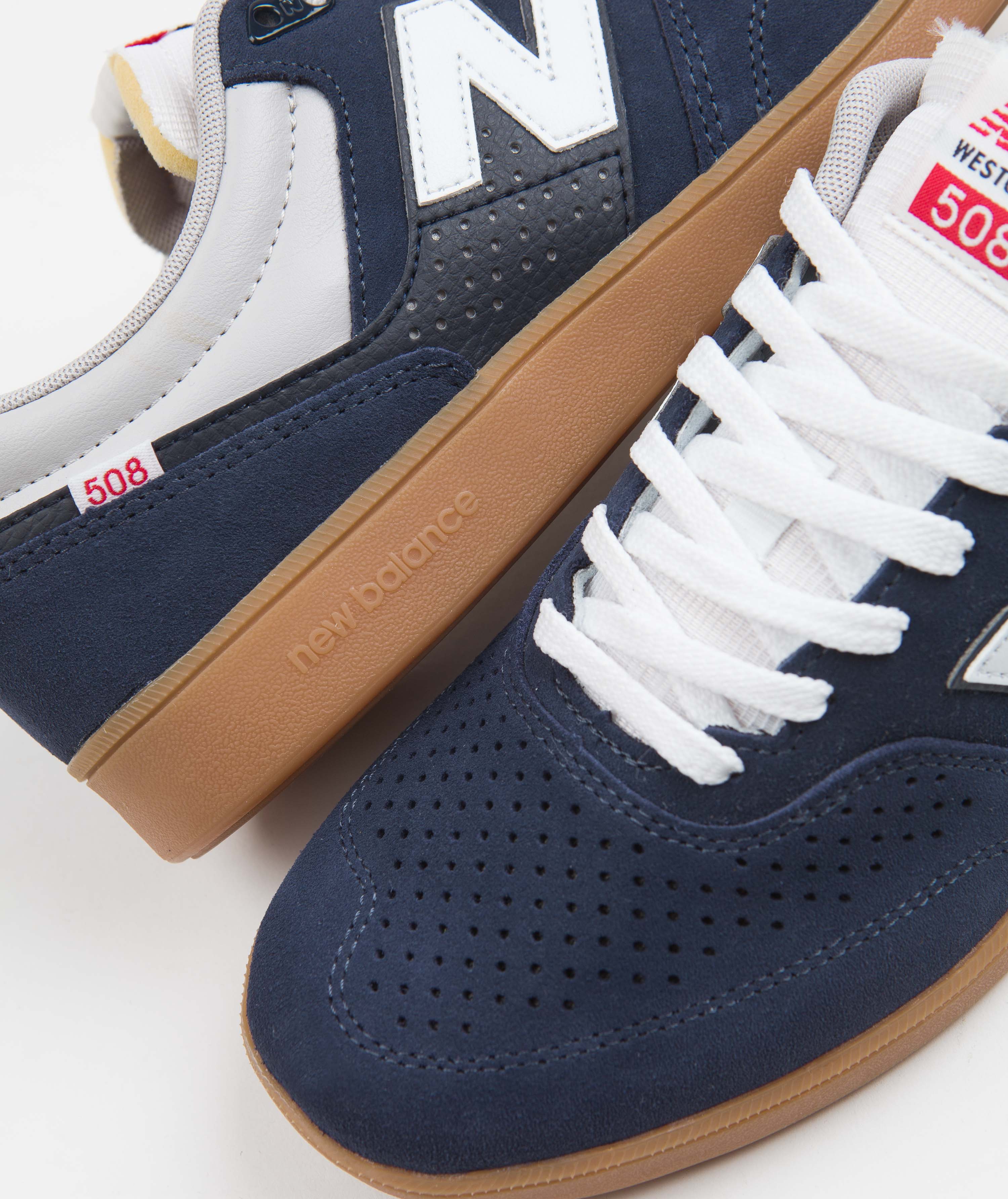 New Balance Numeric 508 Brandon Westgate Shoes - Navy / Gum | Flatspot