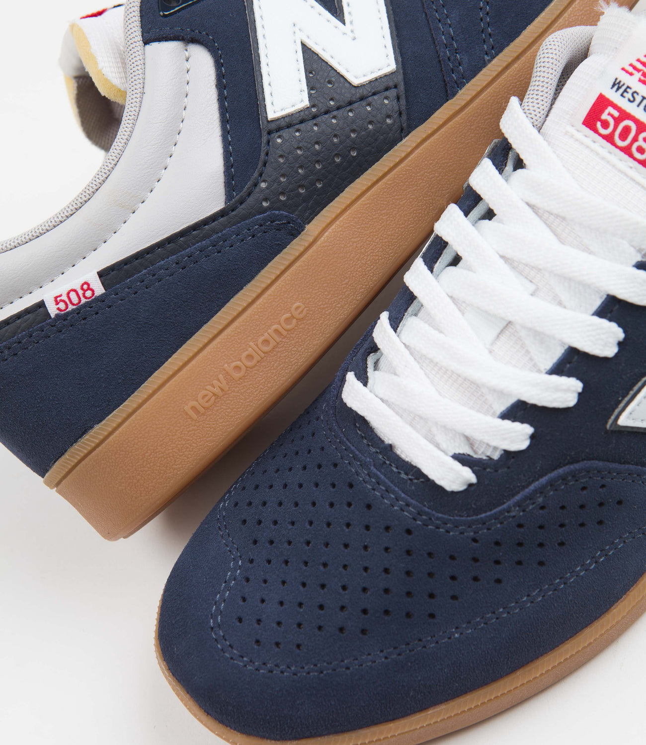 New Balance Numeric 508 Brandon Westgate Shoes - Navy / Gum | Flatspot