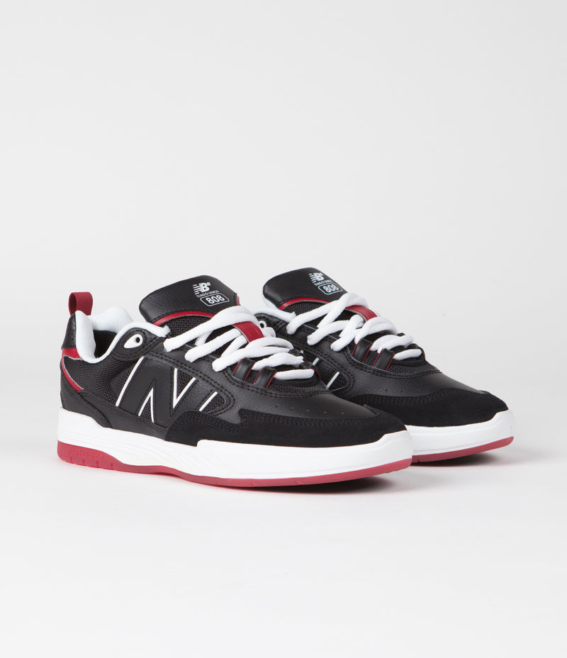 New Balance Numeric 808 Tiago Lemos Shoes - Black / Red | Flatspot