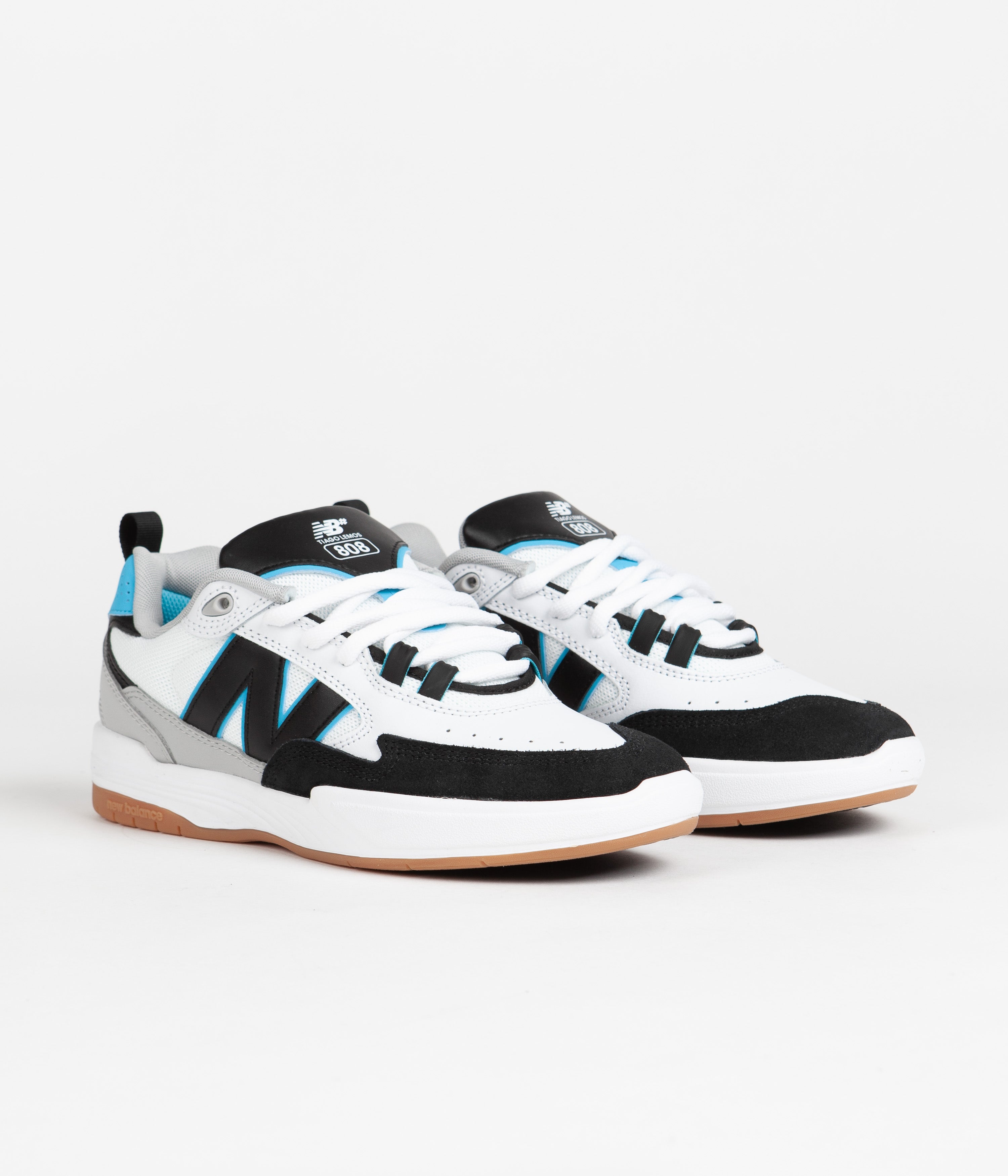 New Balance Numeric 808 Tiago Lemos Shoes - White / Black | Flatspot