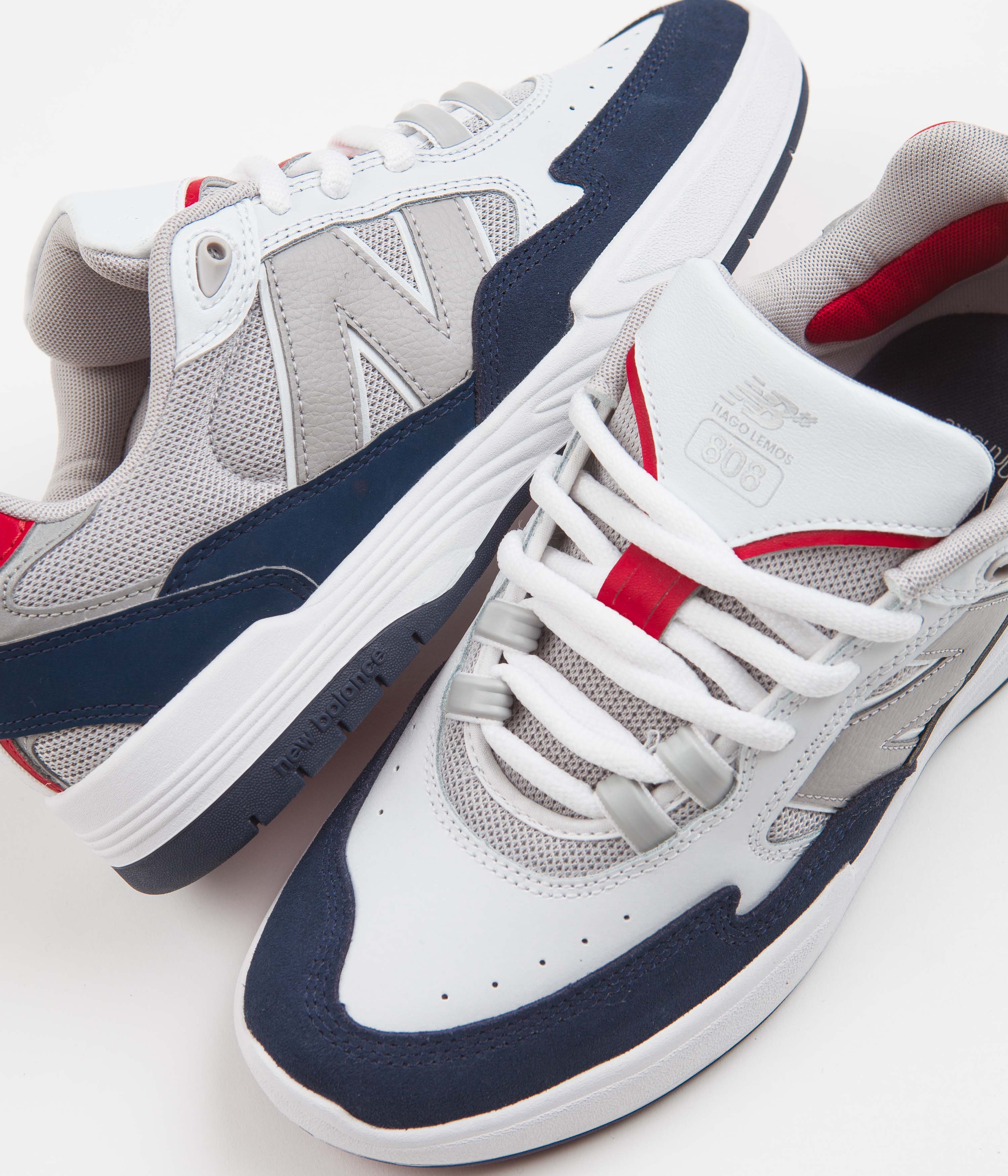 New Balance Numeric 808 Tiago Lemos Shoes - White / Navy | Flatspot