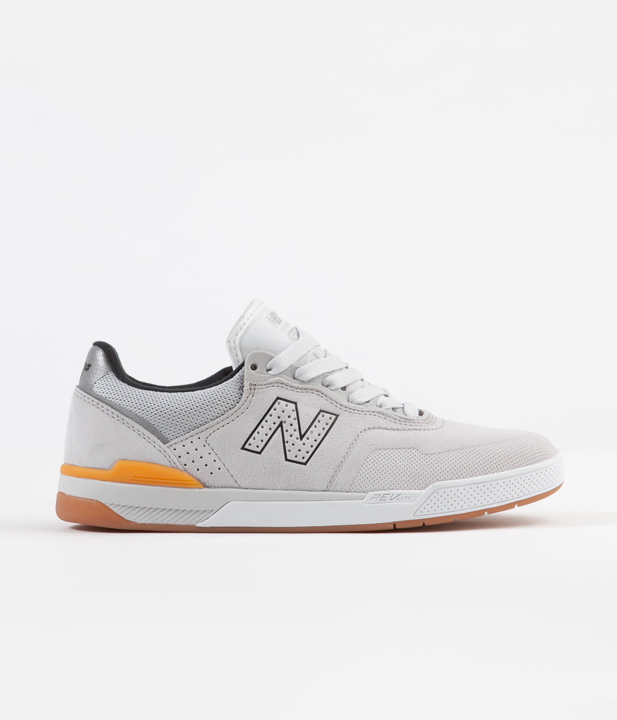 New Balance Numeric 913 Shoes - Silver / Orange | Flatspot