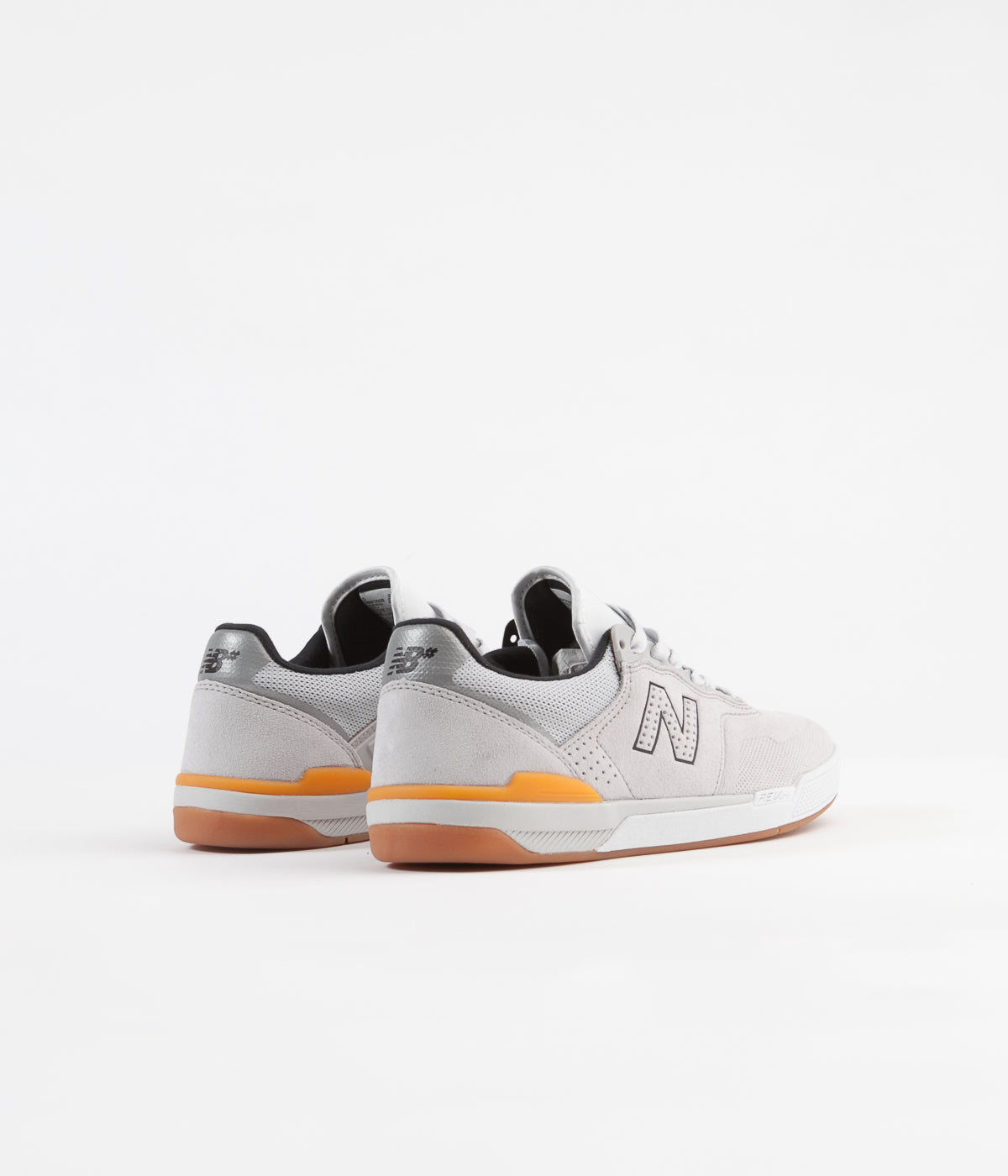 New Balance Numeric 913 Shoes - Silver / Orange | Flatspot