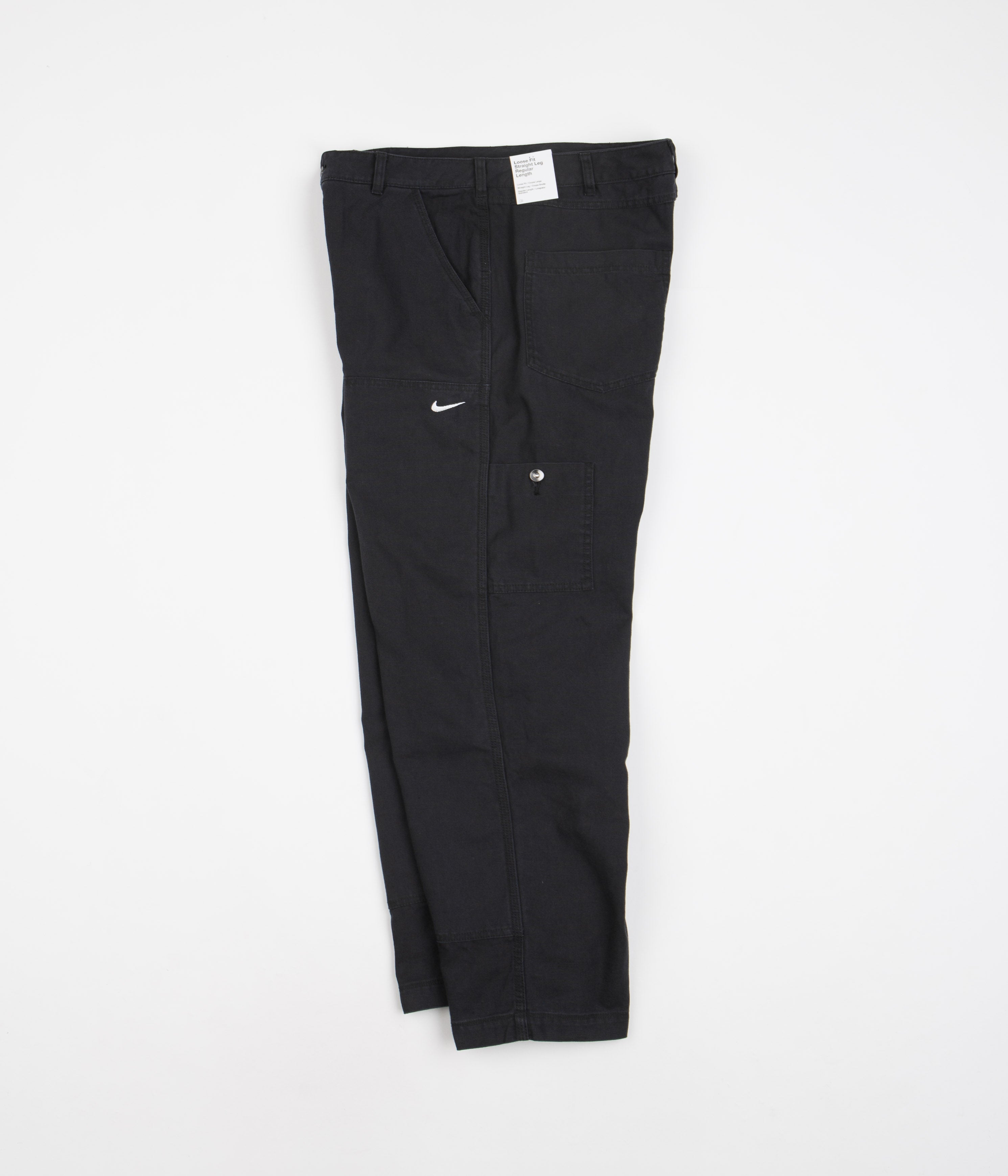 Nike Double Panel Unlined Pants - Black / White | Flatspot