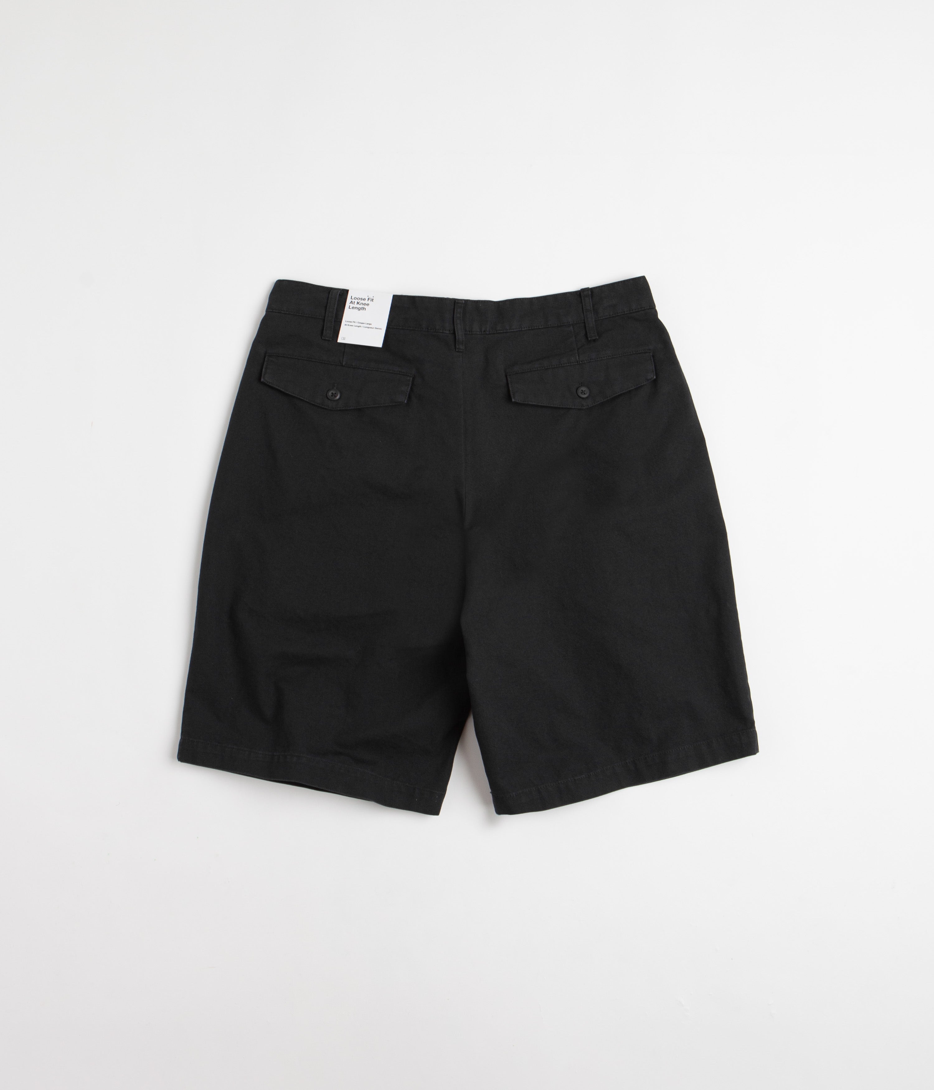 Nike Pleated Chino Shorts - Black / White | Flatspot
