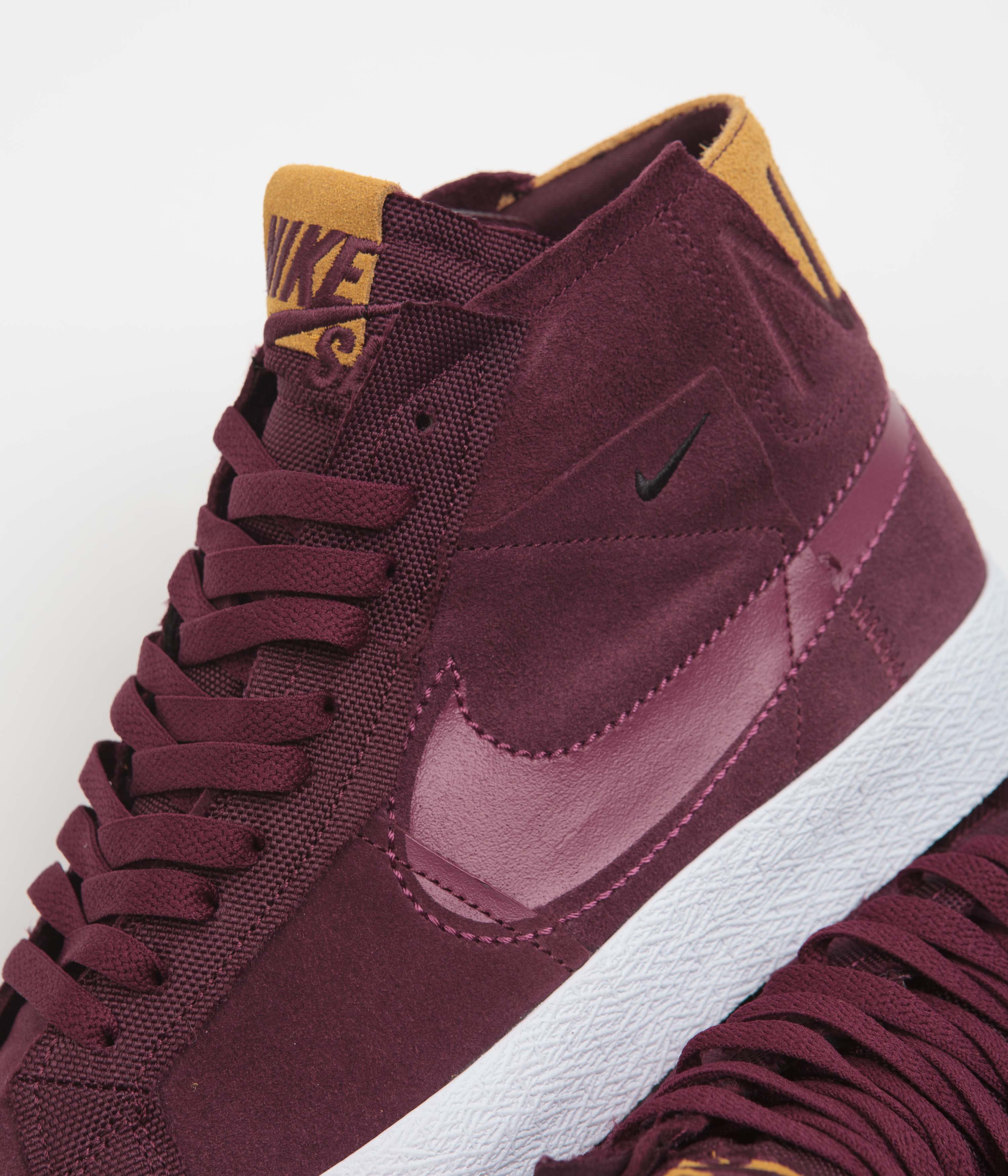 Nike SB Blazer Mid Premium Shoes - Night Maroon / Rosewood - Night Mar ...
