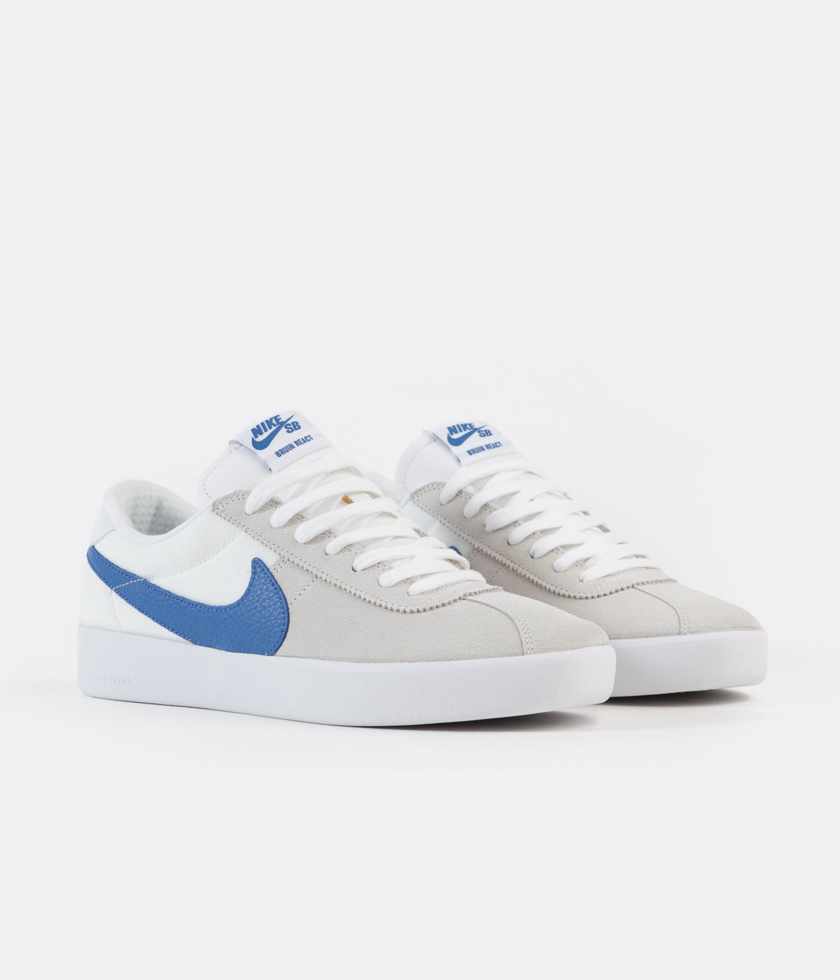 Nike SB Bruin React Shoes - Summit White / Signal Blue - Summit White ...