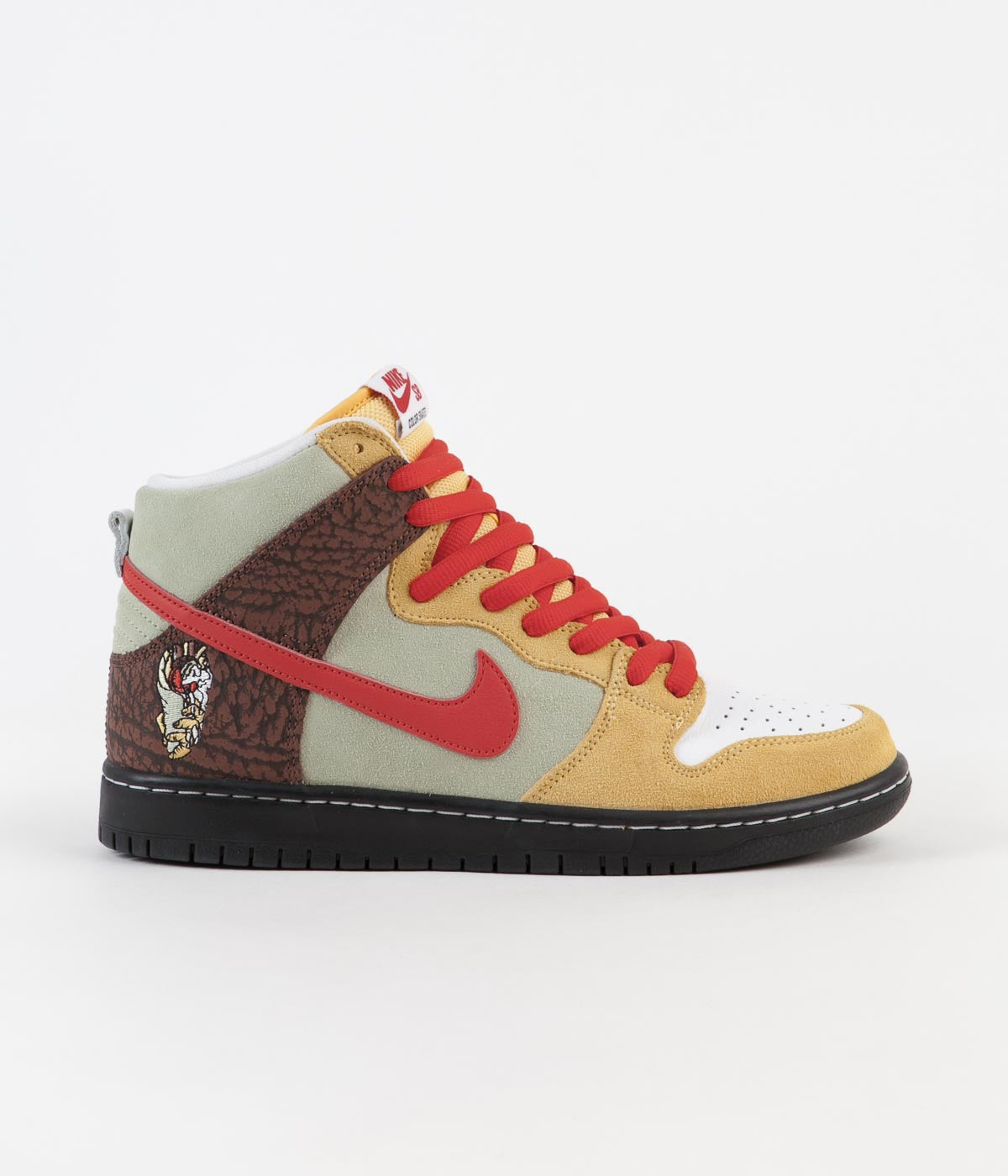 Nike SB Dunk High Pro 'Kebab and Destroy' Shoes - Topaz Gold / Chile R ...