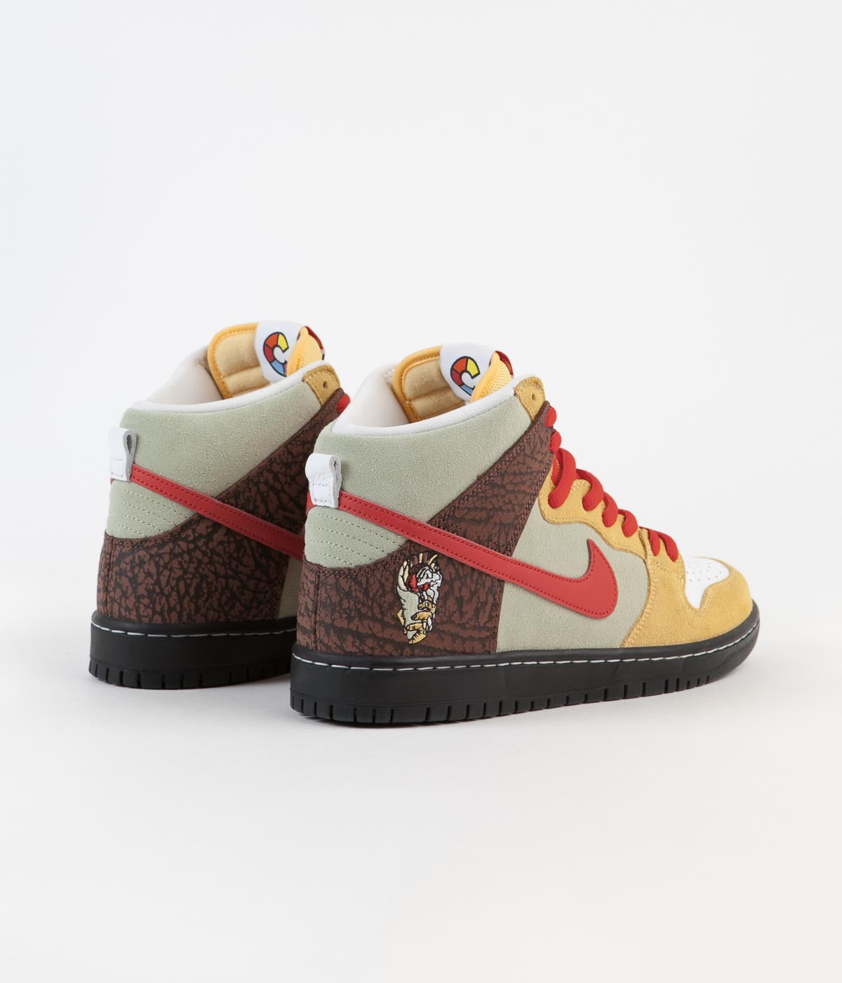 Nike SB Dunk High Pro 'Kebab and Destroy' Shoes - Topaz Gold / Chile R ...