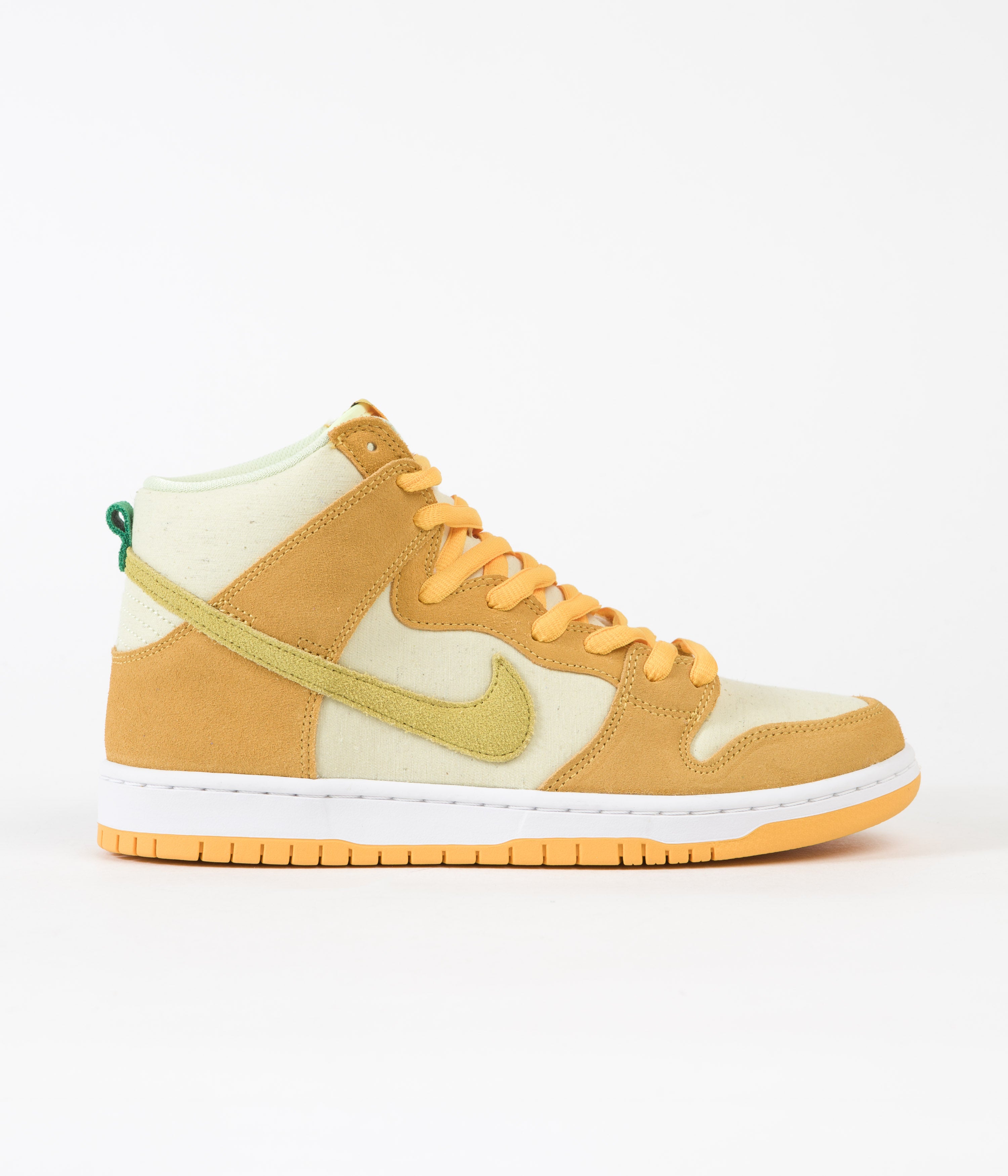 Nike SB Dunk High Pro Pineapple Shoes - University Gold / Vivid Sulfur ...