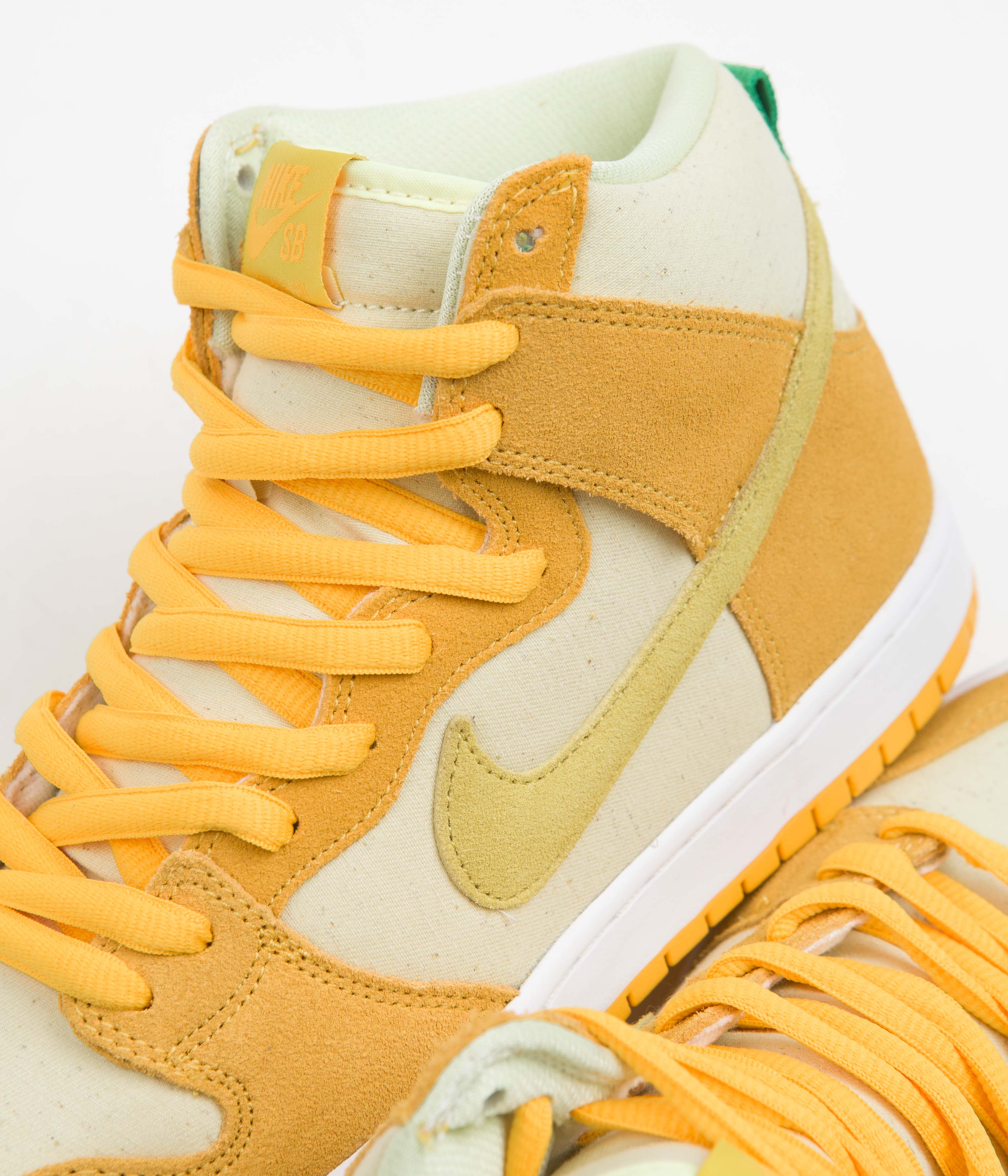 Nike SB Dunk High Pro Pineapple Shoes - University Gold / Vivid Sulfur ...