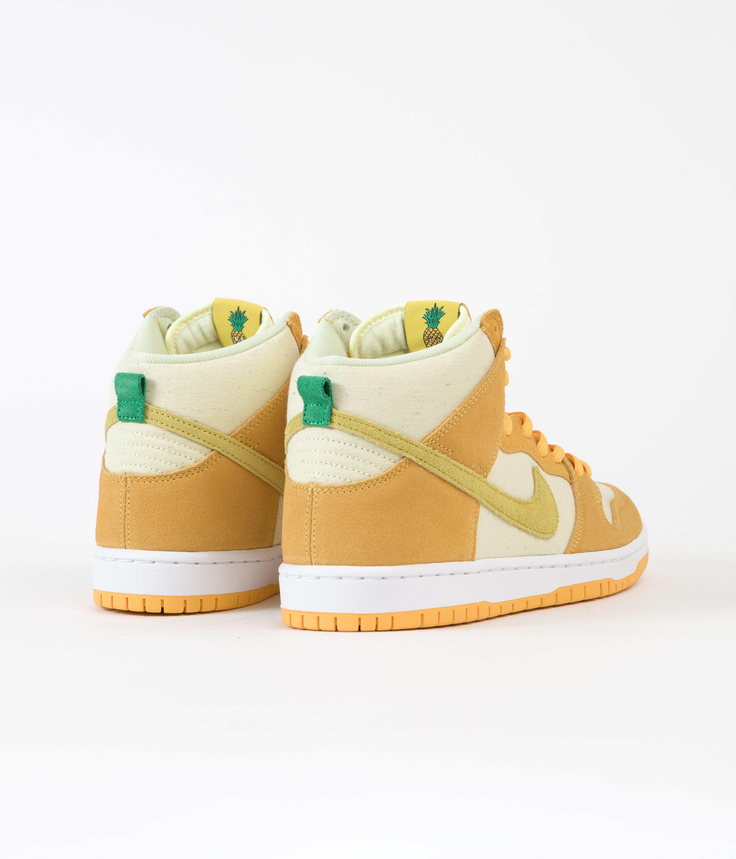 Nike SB Dunk High Pro Pineapple Shoes - University Gold / Vivid Sulfur ...