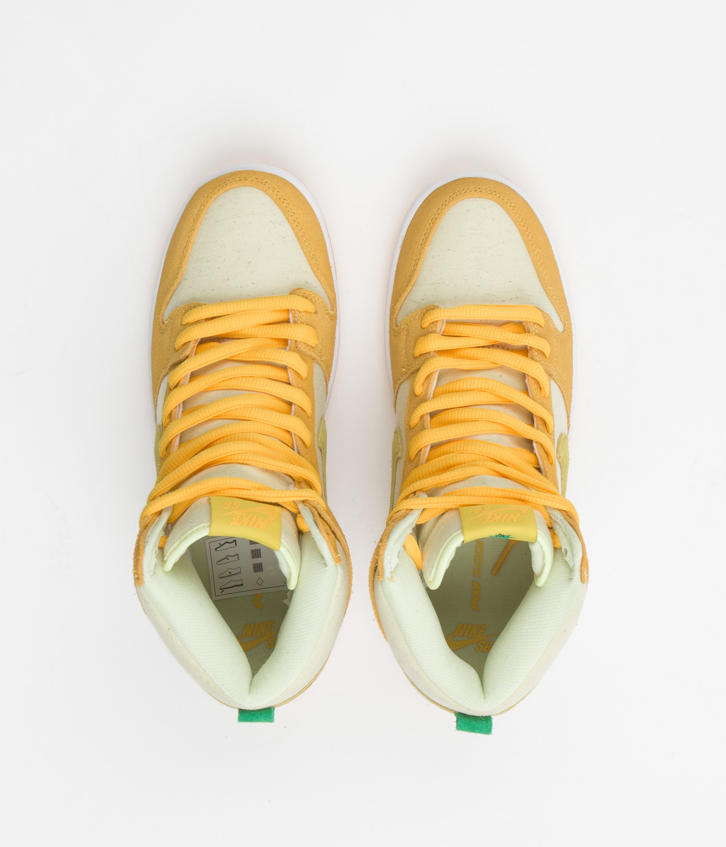Nike SB Dunk High Pro Pineapple Shoes - University Gold / Vivid Sulfur ...
