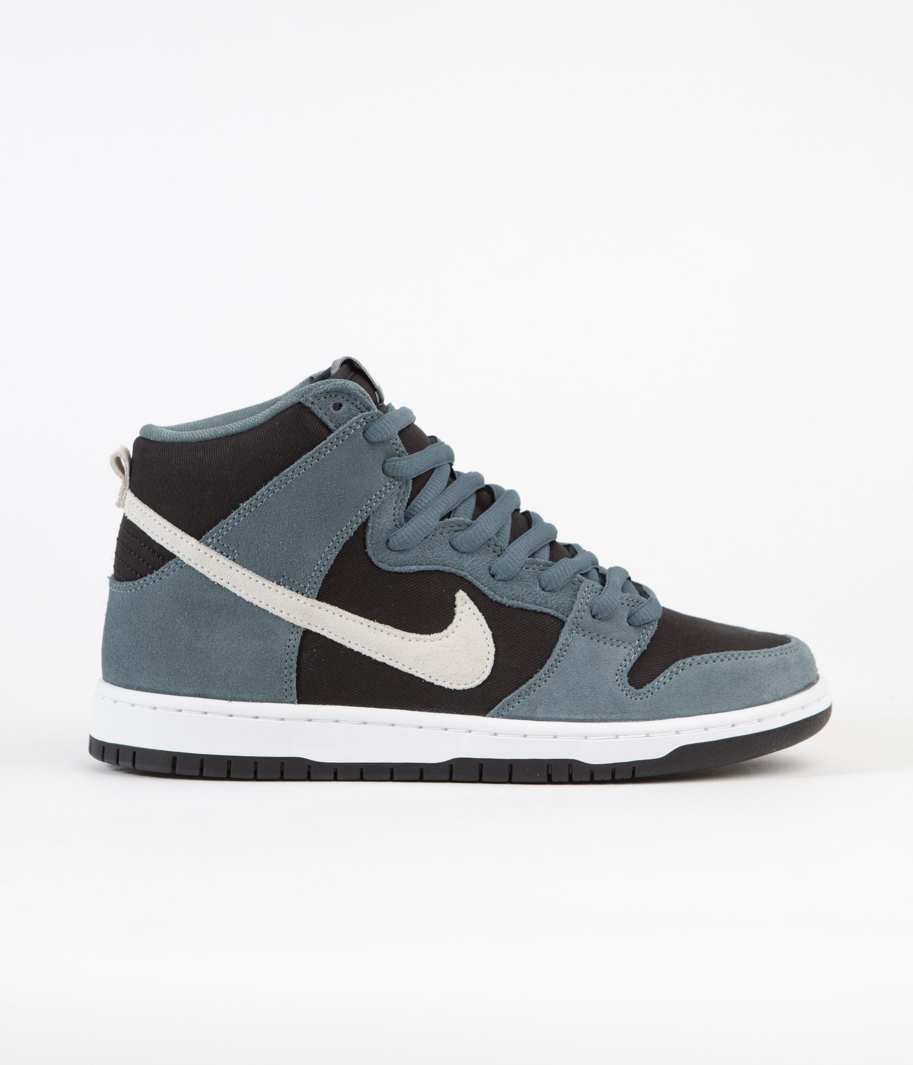 Nike SB Dunk High Pro Shoes - Mineral Slate / Sail - Black - White ...