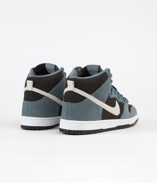 Nike SB Dunk High Pro Shoes - Mineral Slate / Sail - Black - White ...