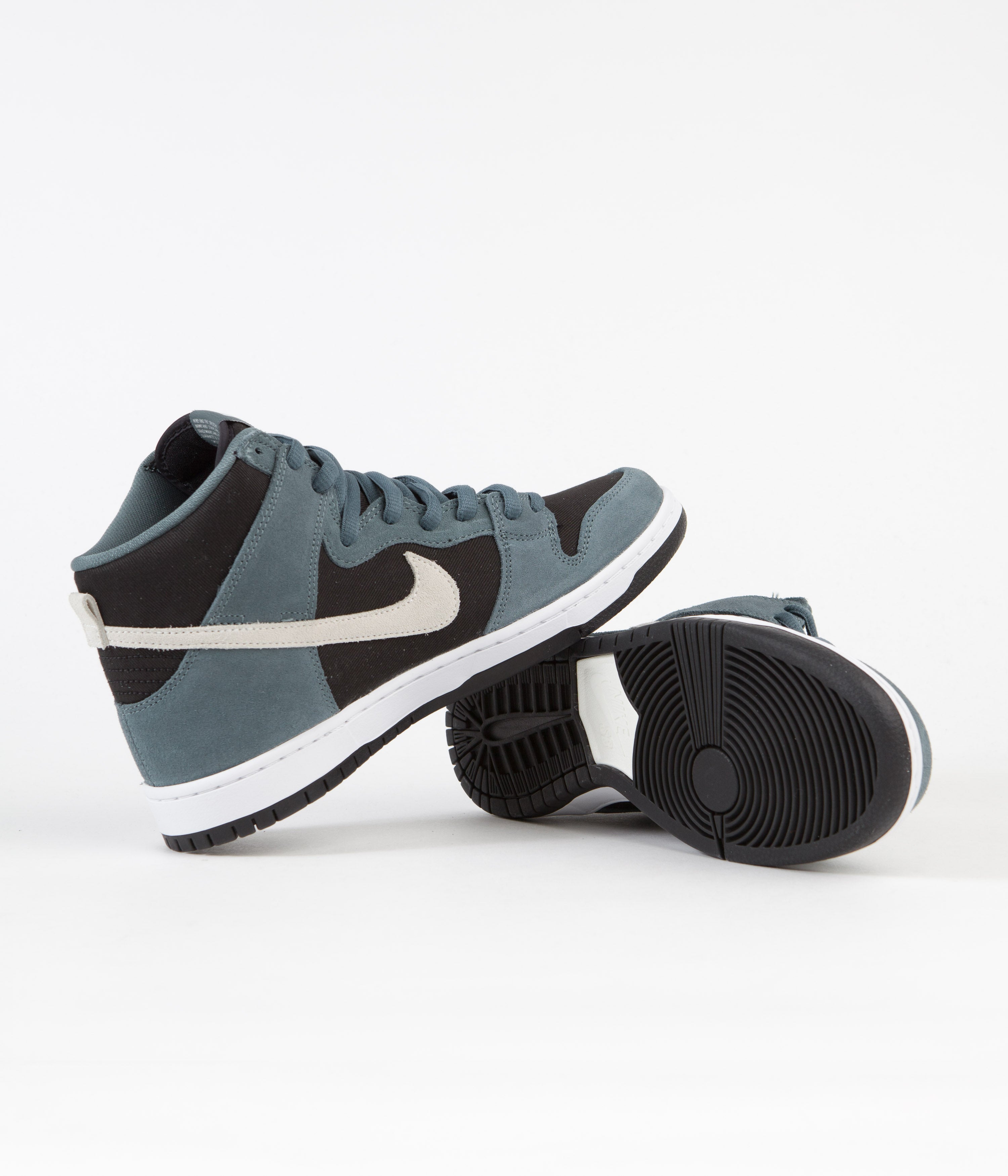 Nike SB Dunk High Pro Shoes - Mineral Slate / Sail - Black - White ...