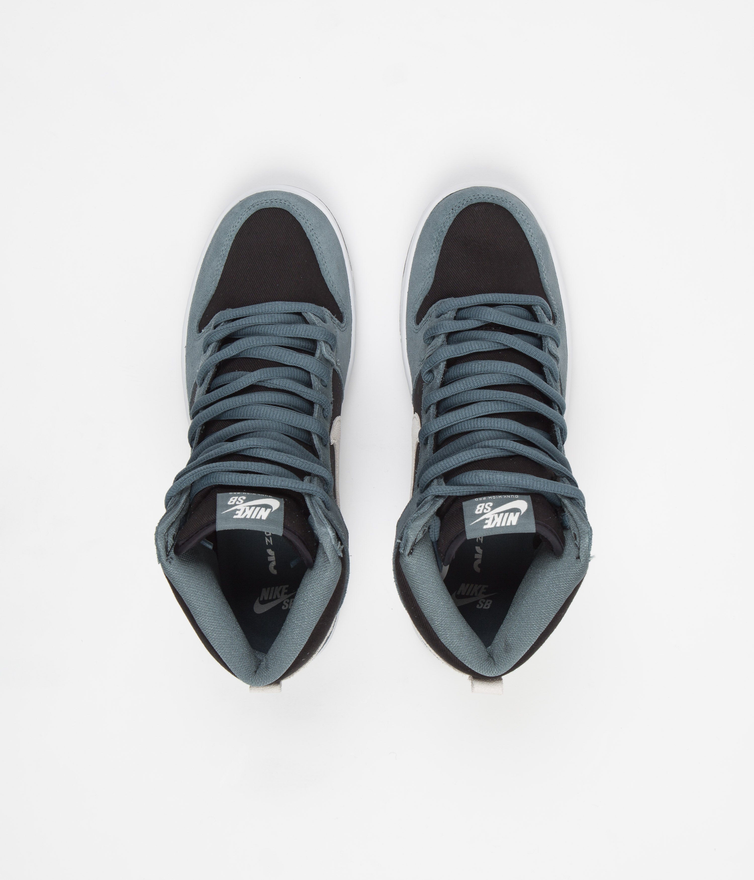 Nike SB Dunk High Pro Shoes - Mineral Slate / Sail - Black - White ...