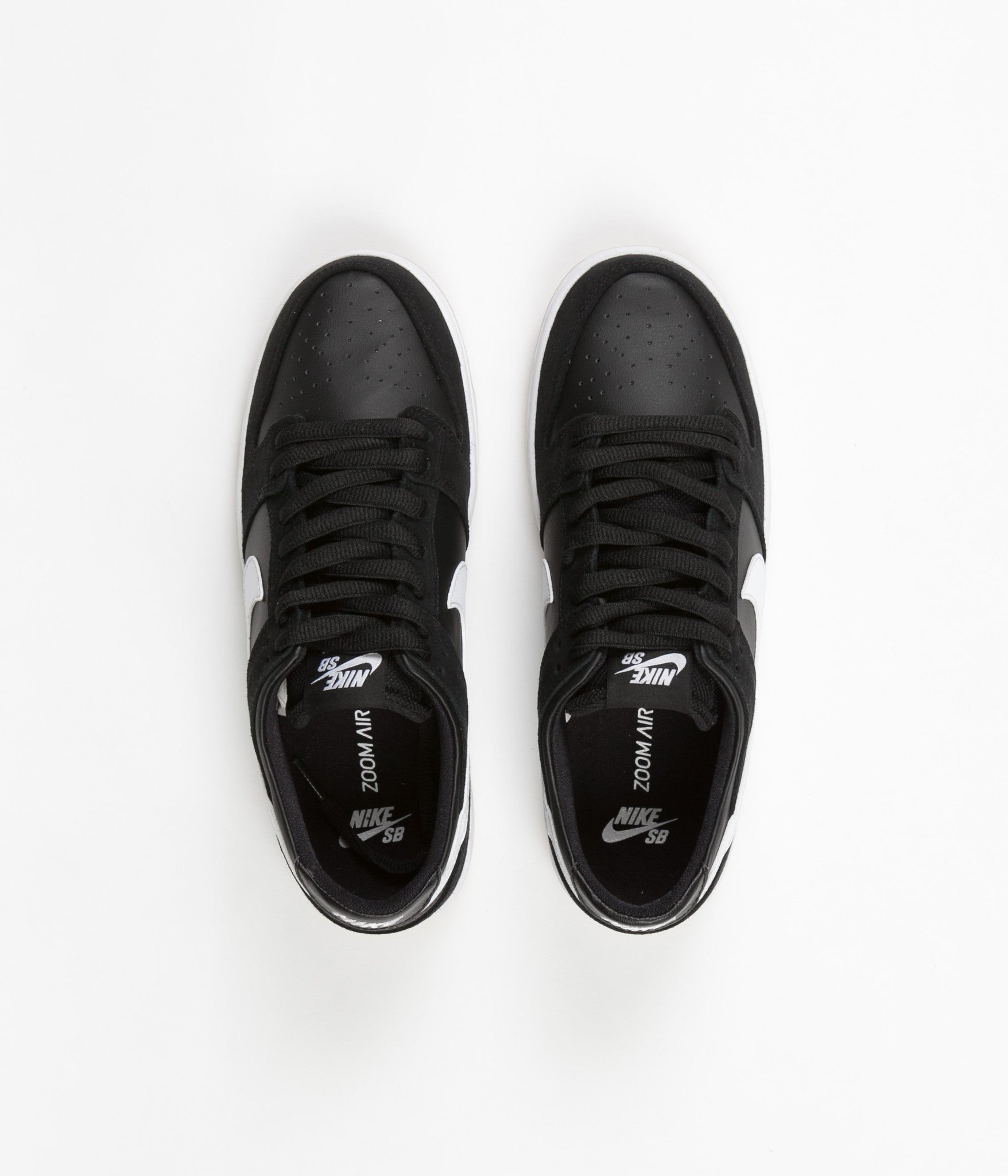 Nike SB Dunk Low Pro Shoes - Black / White - Gum Light Brown | Flatspot