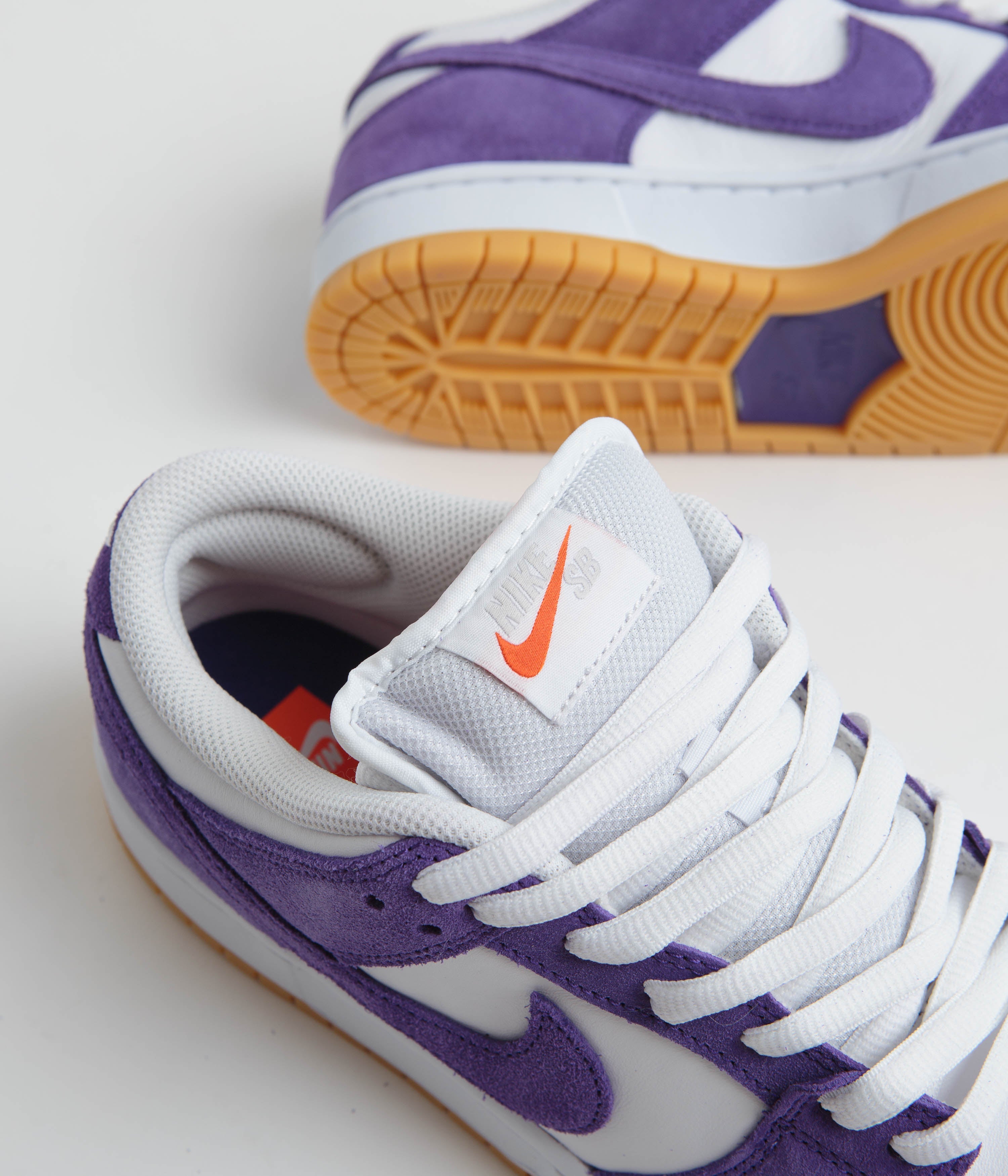 Nike SB Dunk Low Pro Shoes - Court Purple / Court Purple - White | Flatspot