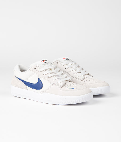 Nike SB Force 58 Shoes - Phantom / Blue Jay - Phantom - White | Flatspot