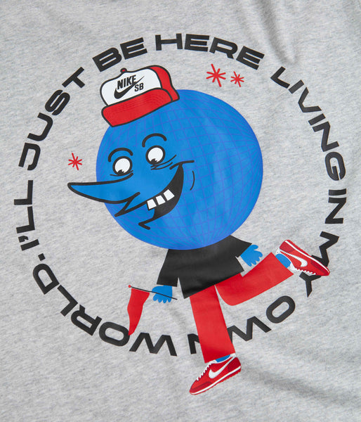 Nike SB Globe Guy T-Shirt - Grey Heather | Flatspot