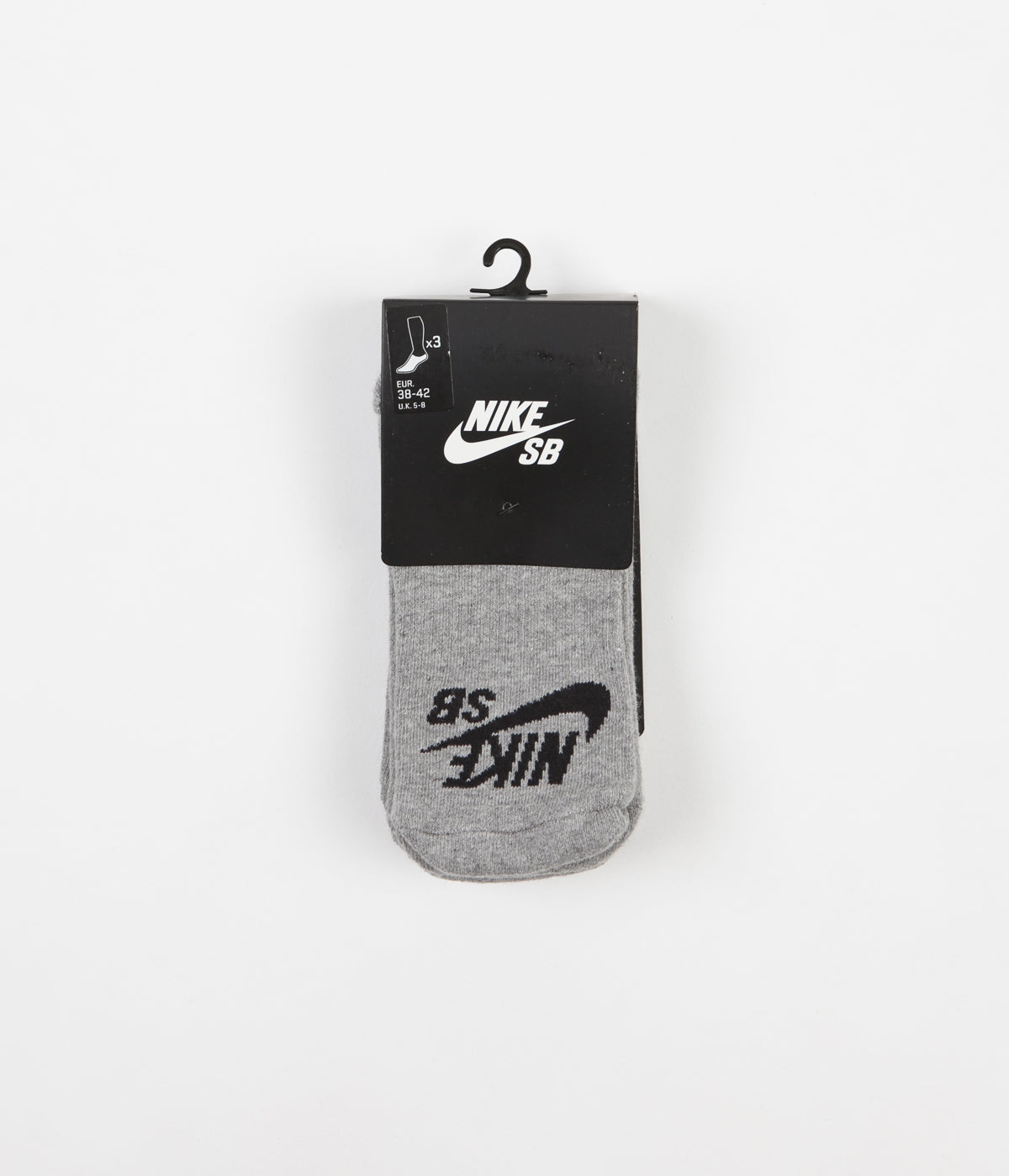 Nike SB No Show Skateboarding Socks - Dark Grey Heather / Black | Flatspot
