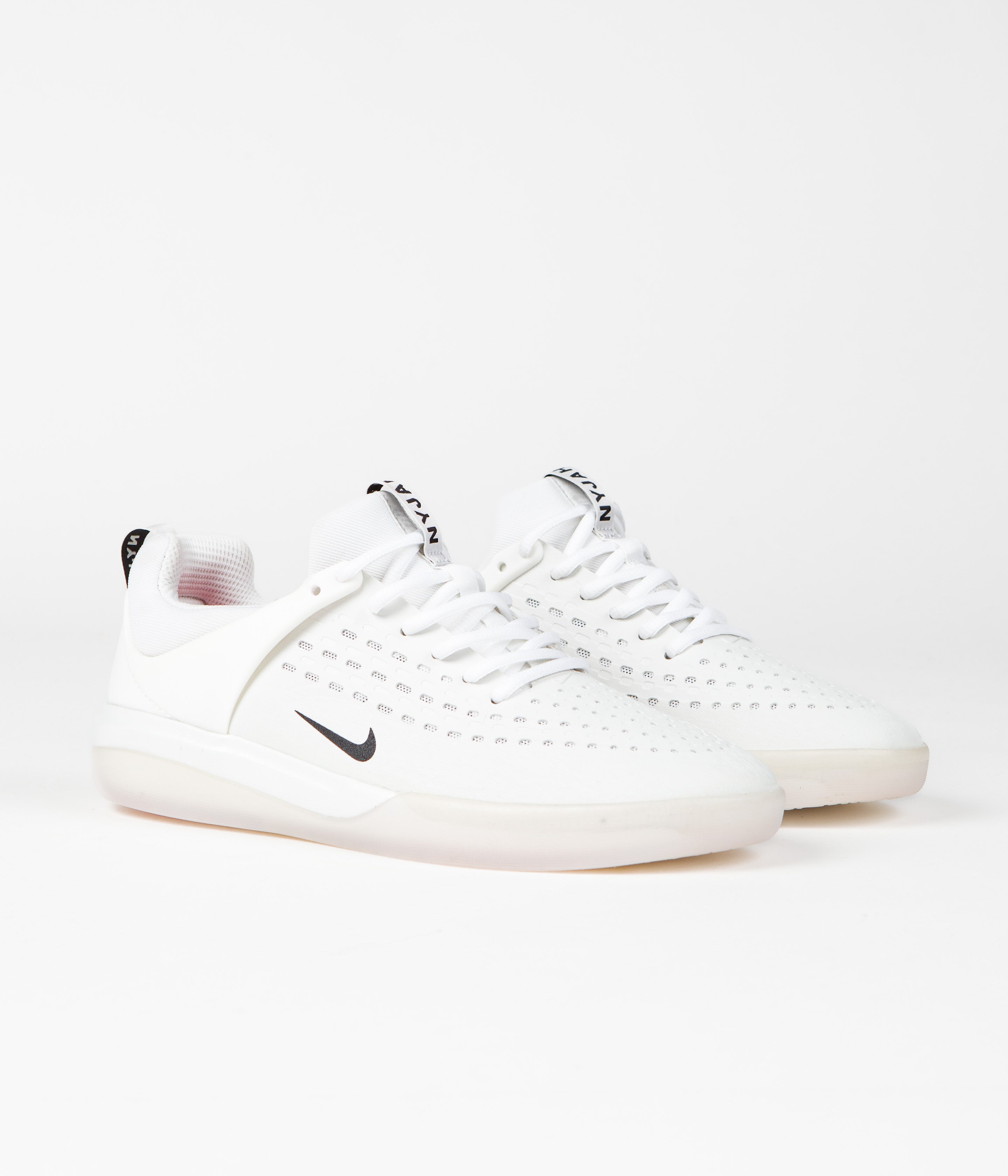 Nike SB Nyjah 3 Shoes - White / Black - Summit White - Hyper Pink ...