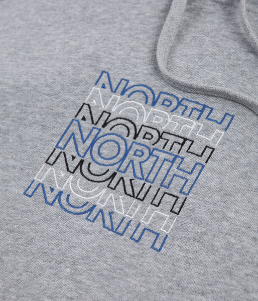 North Split Font Logo Hoodie - Grey | Flatspot