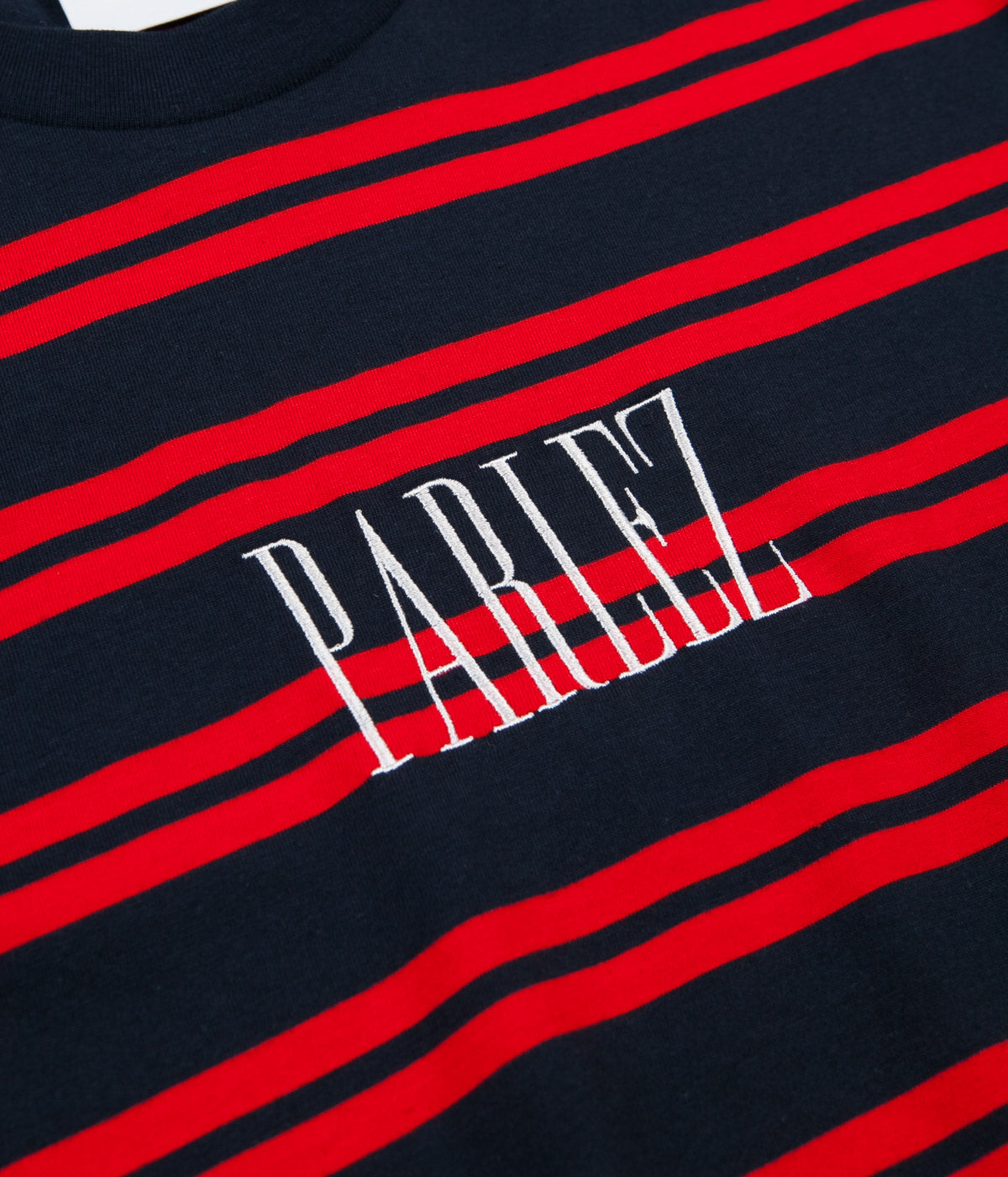 Parlez Edition Thin Stripe T-Shirt - Navy | Flatspot