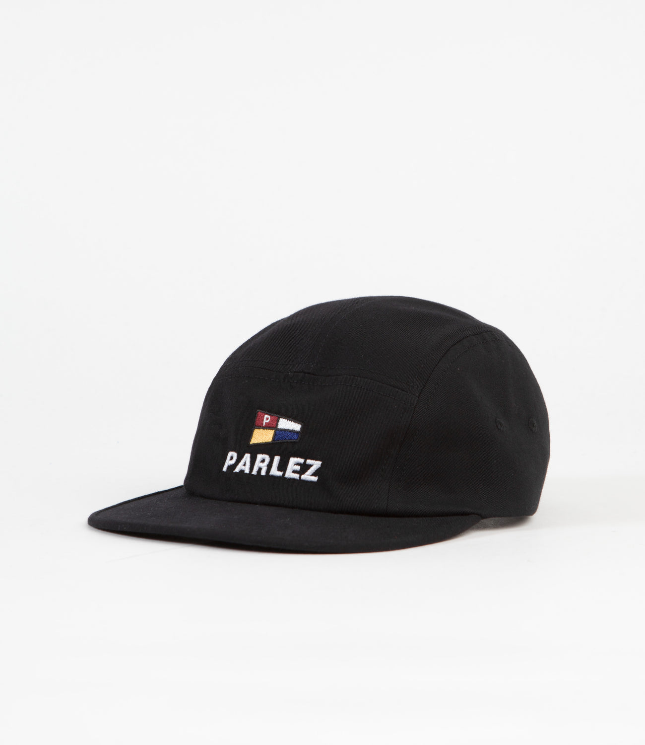 Parlez Tradewinds 5 Panel Cap - Black | Flatspot