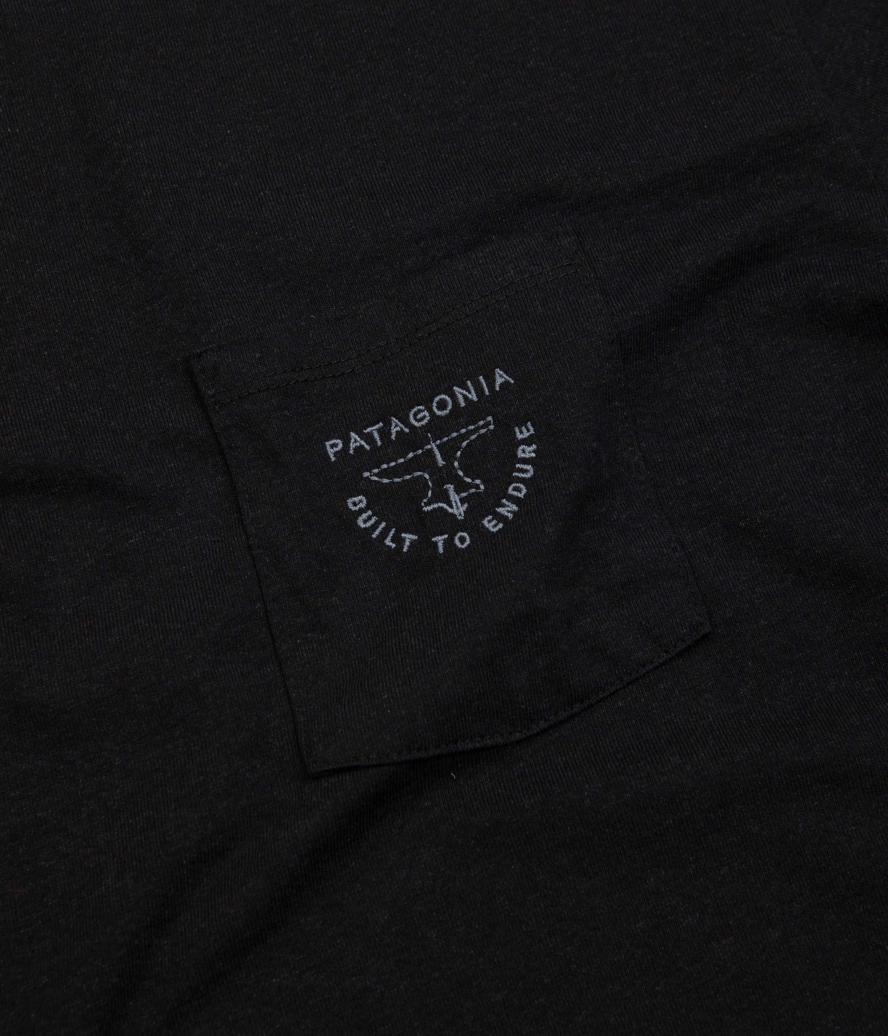 Patagonia Forge Mark Crest Pocket Responsibili-Tee T-Shirt - Ink Black ...