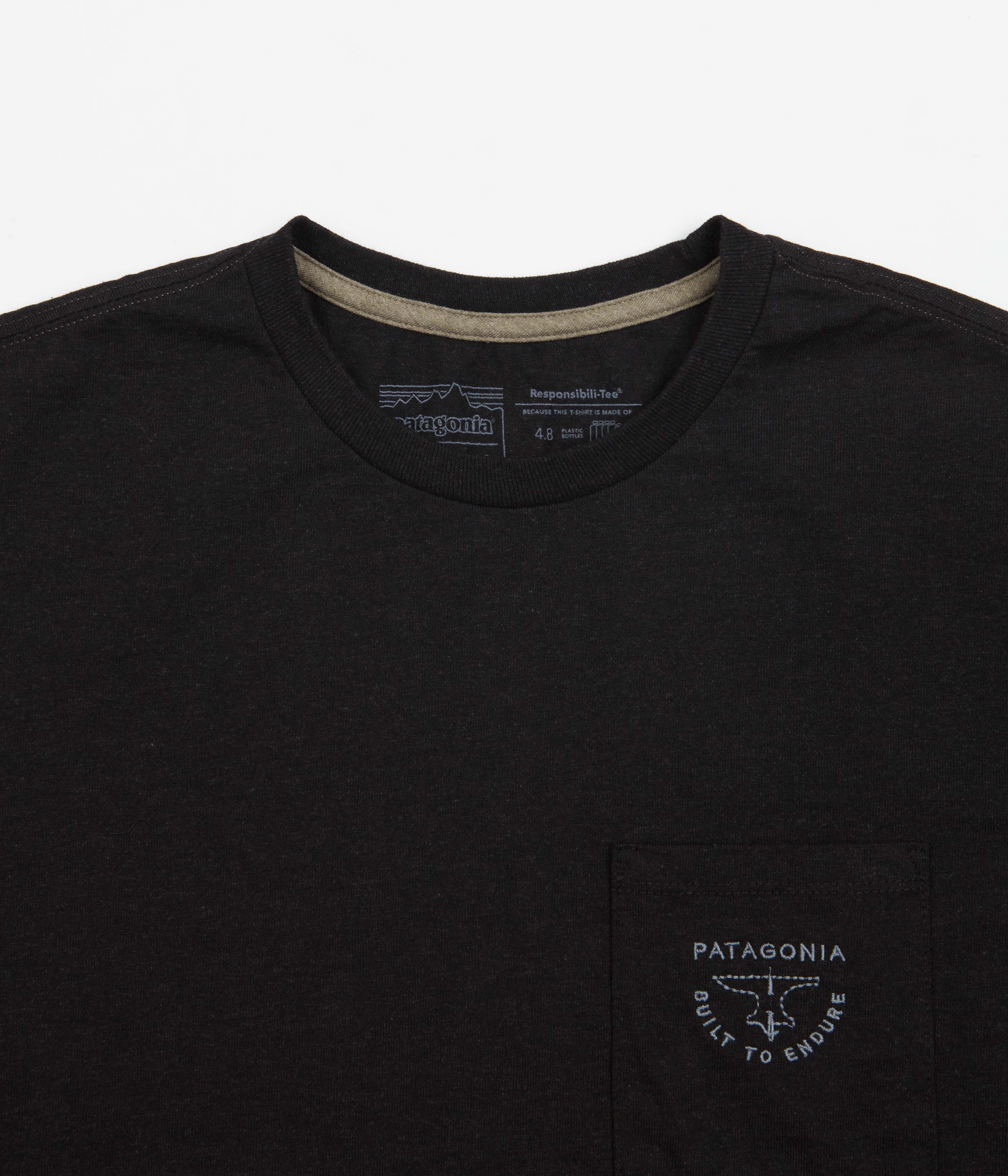 Patagonia Forge Mark Crest Pocket Responsibili-Tee T-Shirt - Ink Black ...