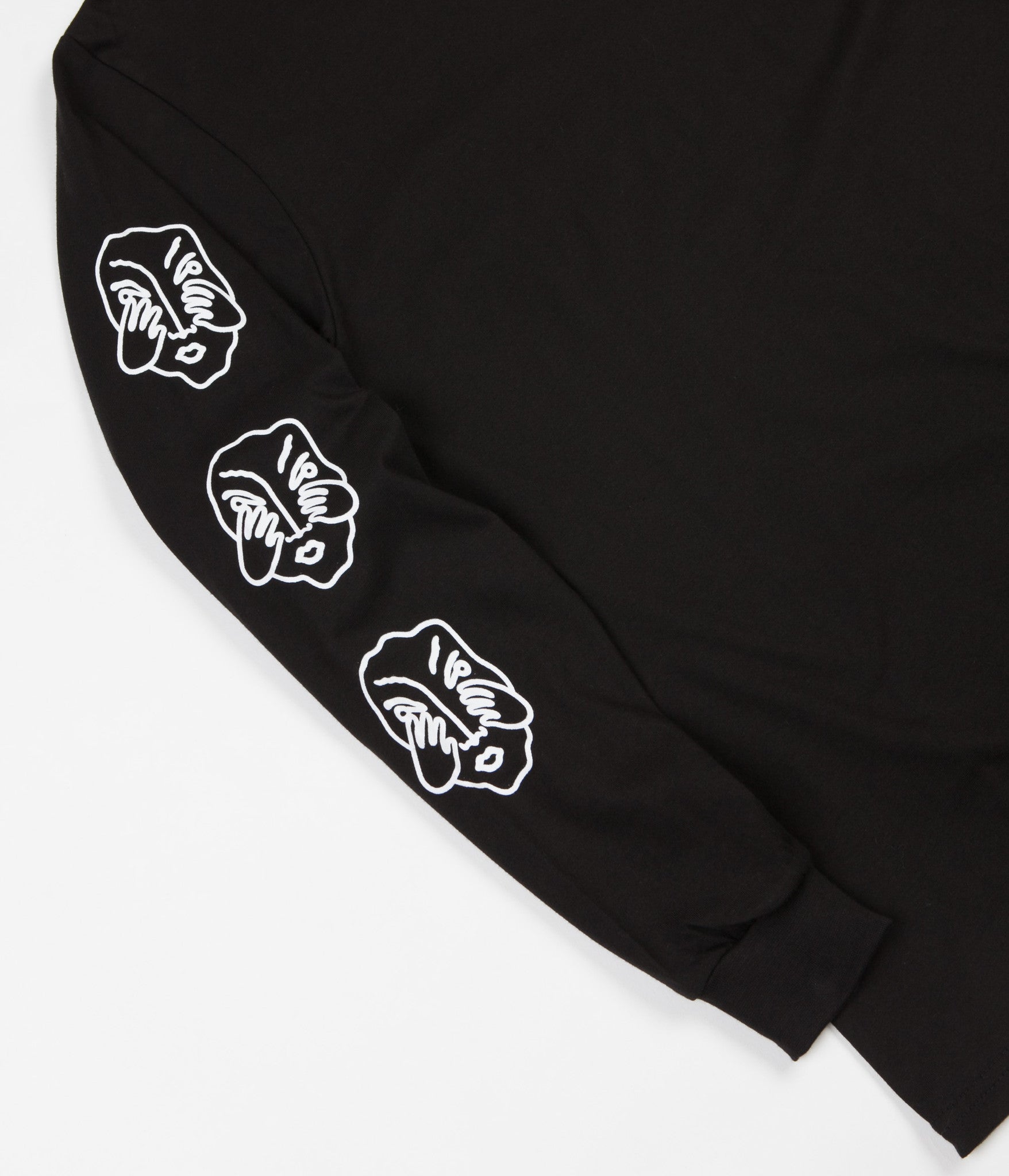 Polar Three Faces Long Sleeve T-Shirt - Black | Flatspot