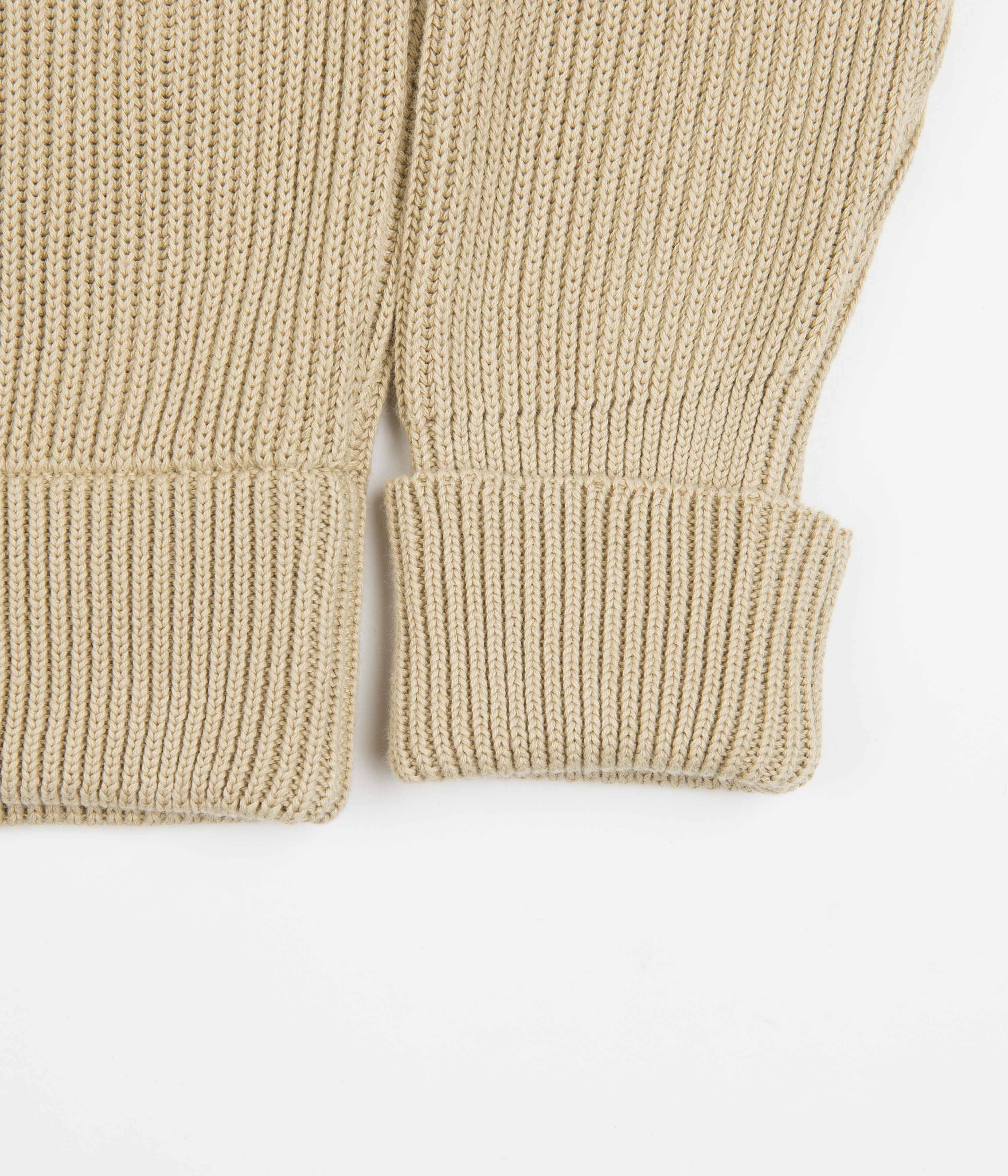 Pop Trading Company Full Zip Knitted Jacket - White Pepper | Flatspot