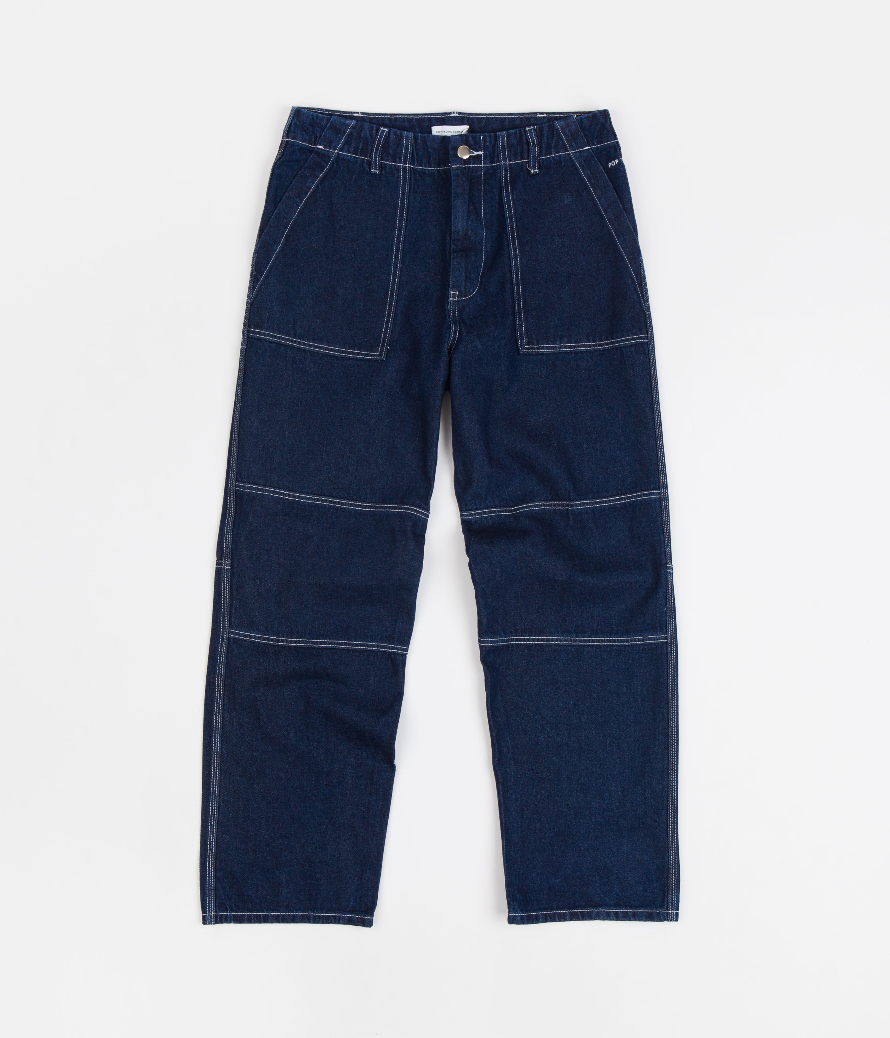 Pop Trading Company Phatigue Farm Pants - Rinsed Denim | Flatspot