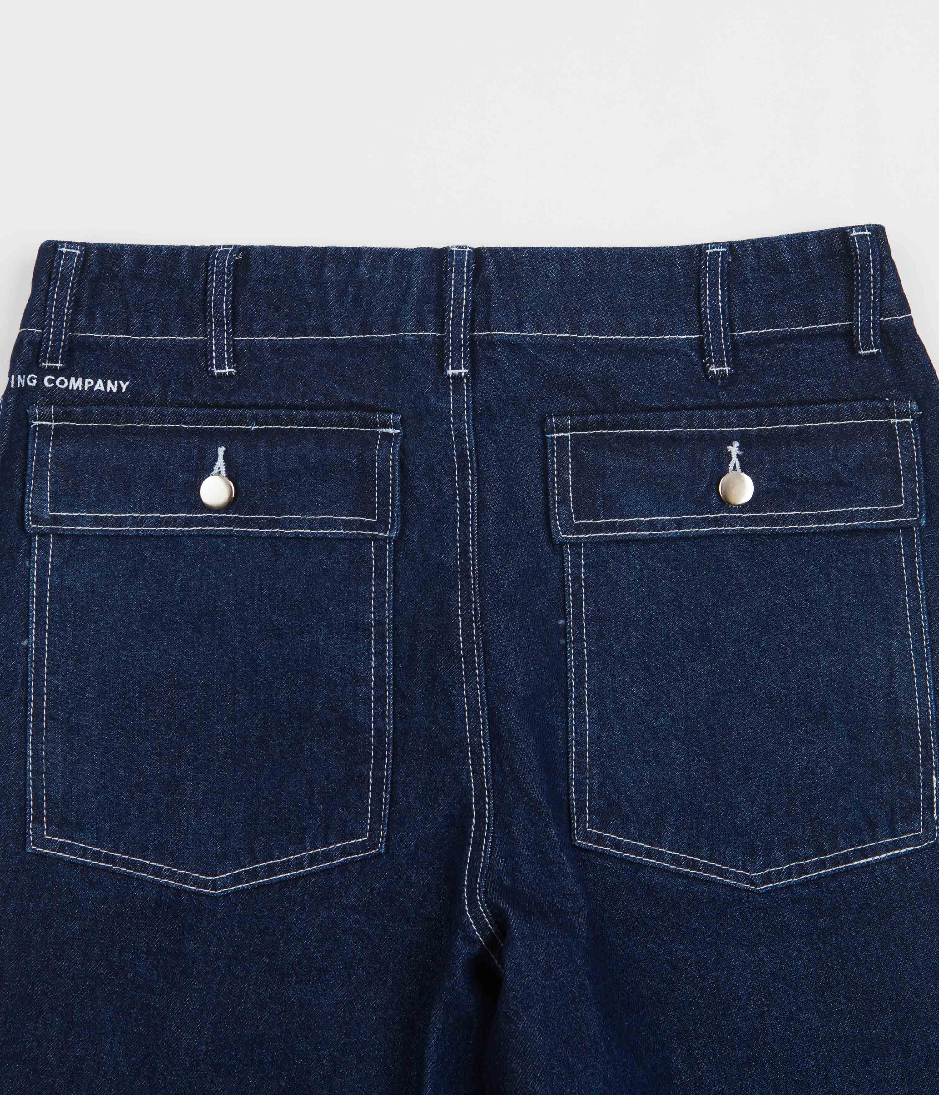 Pop Trading Company Phatigue Farm Pants - Rinsed Denim | Flatspot